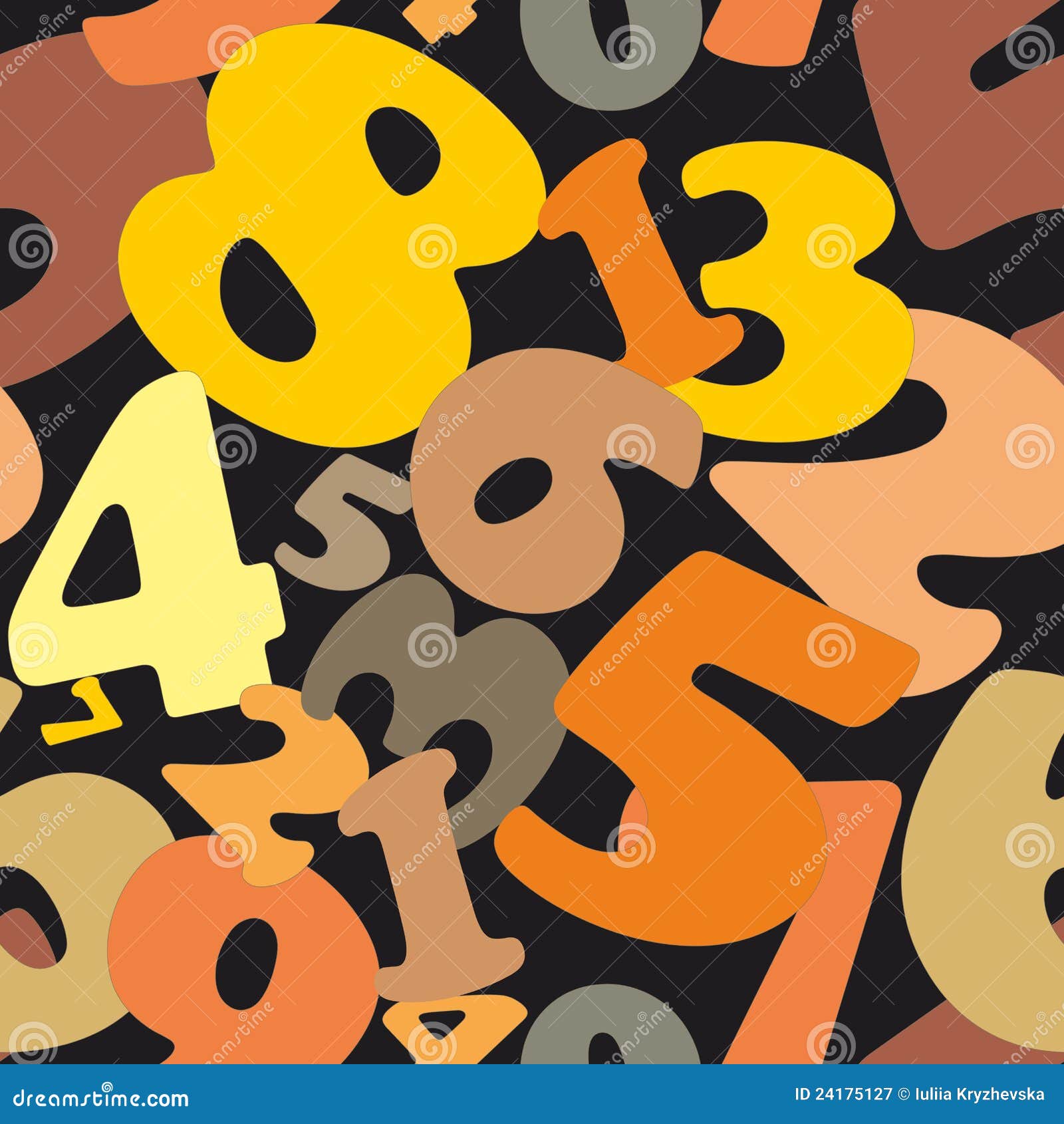 Seamless Vector Texture Made of Numbers Stock Vector - Illustration of ...