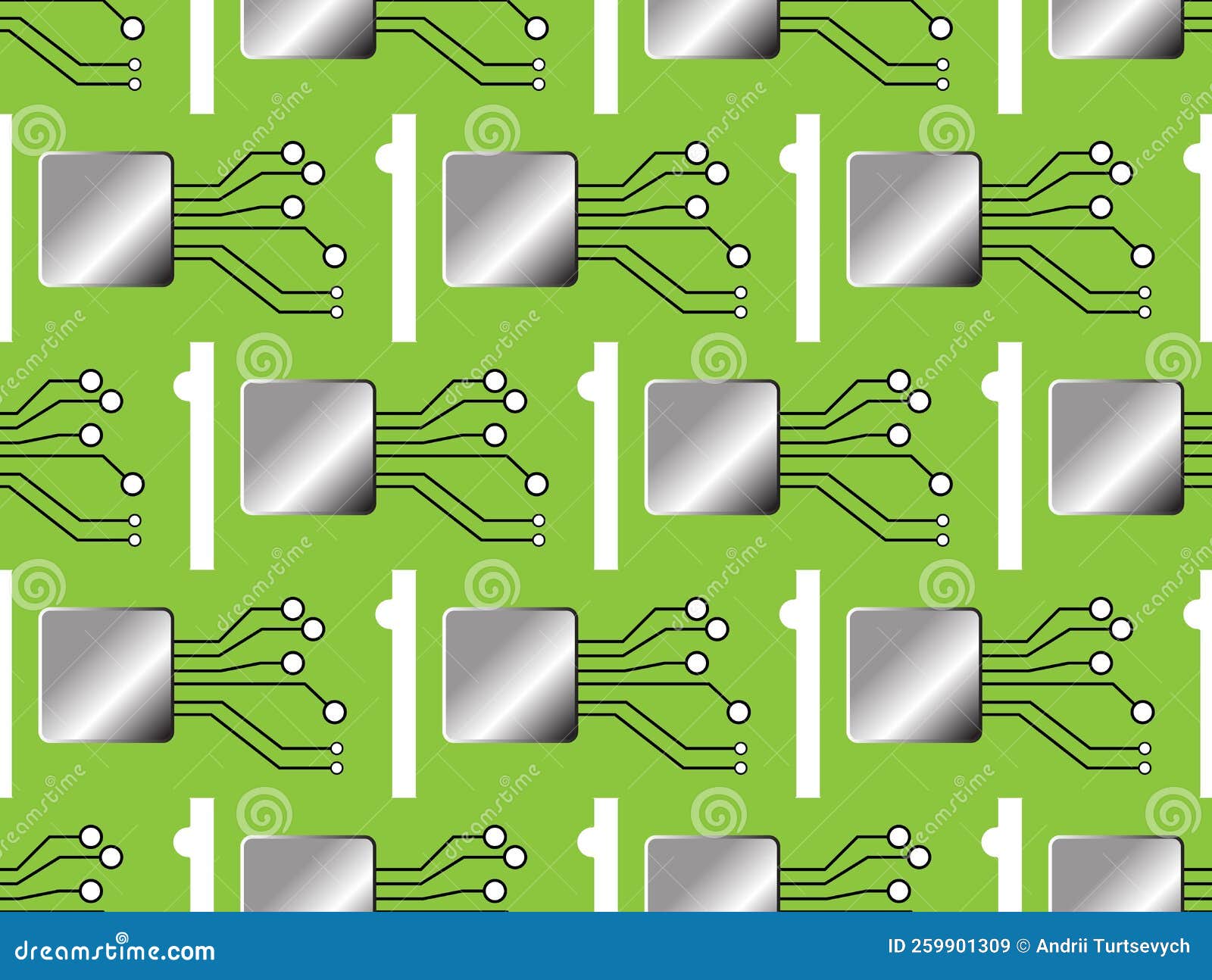 Seamless Vector Texture Made of PCB Components Stock Vector ...