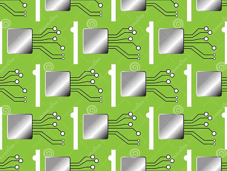 Seamless Vector Texture Made of PCB Components Stock Vector ...