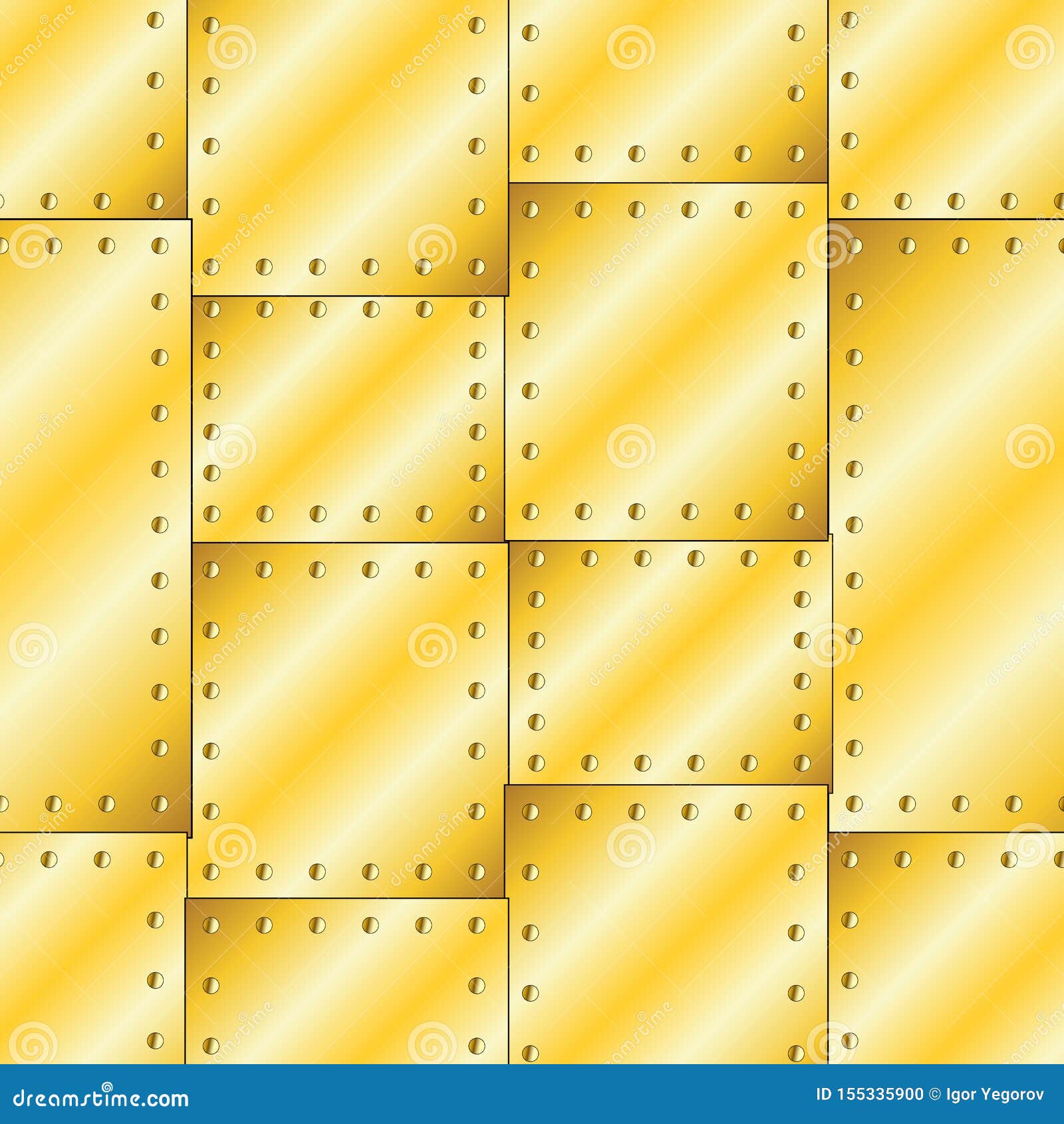 Seamless Vector Texture with Riveted Metal Sheets. Stock Vector ...