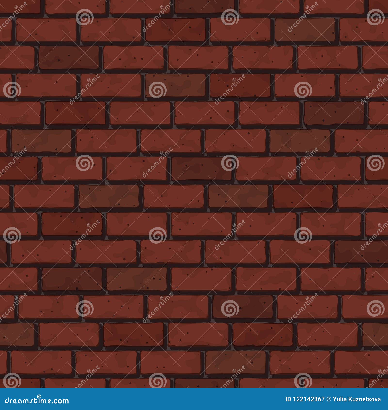 Seamless Vector Texture of Dark Red Brick Wall Stock Vector ...