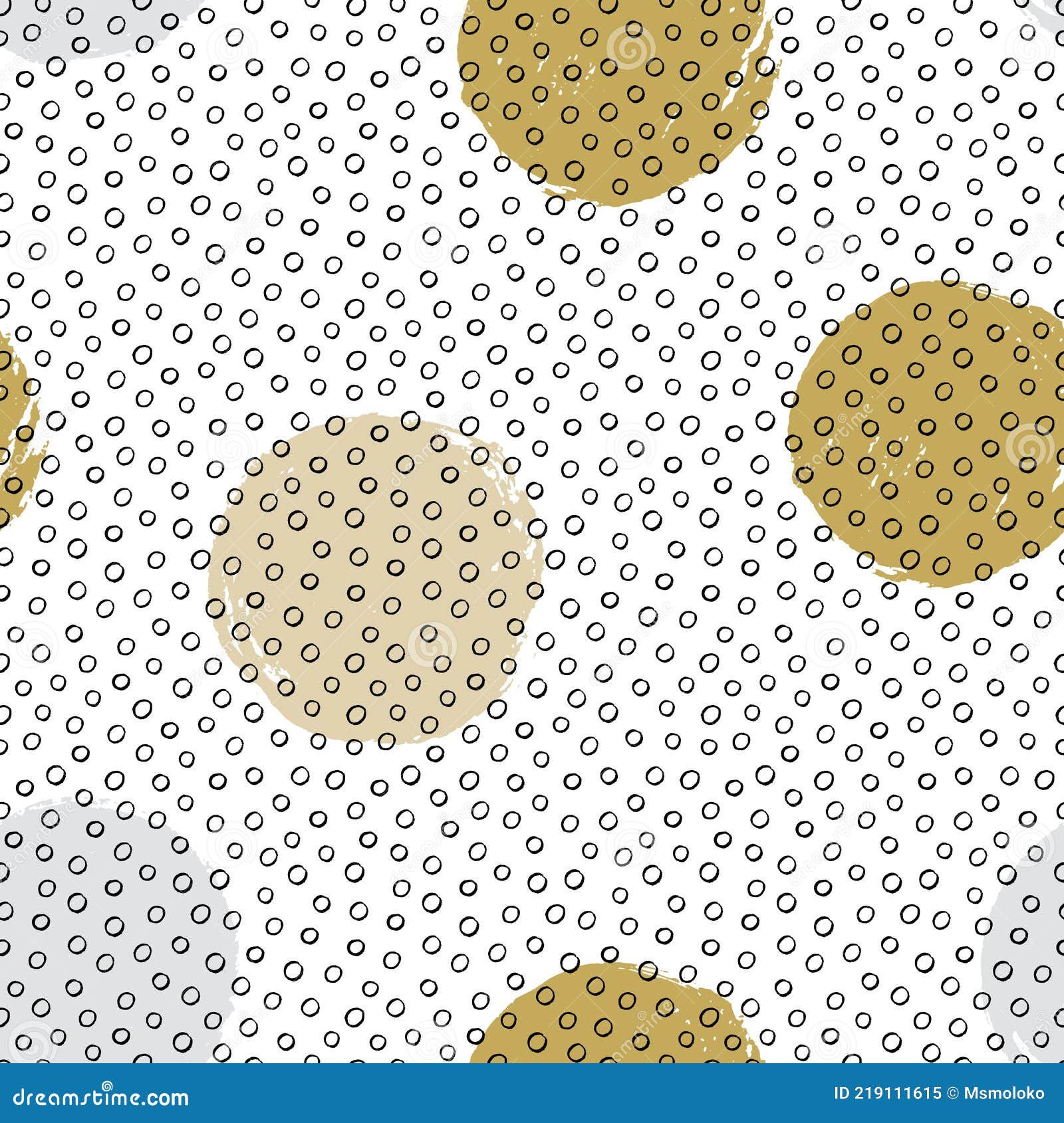 Seamless Vector Textured Hand Drawn Polka Dot Pattern. Stock Vector ...