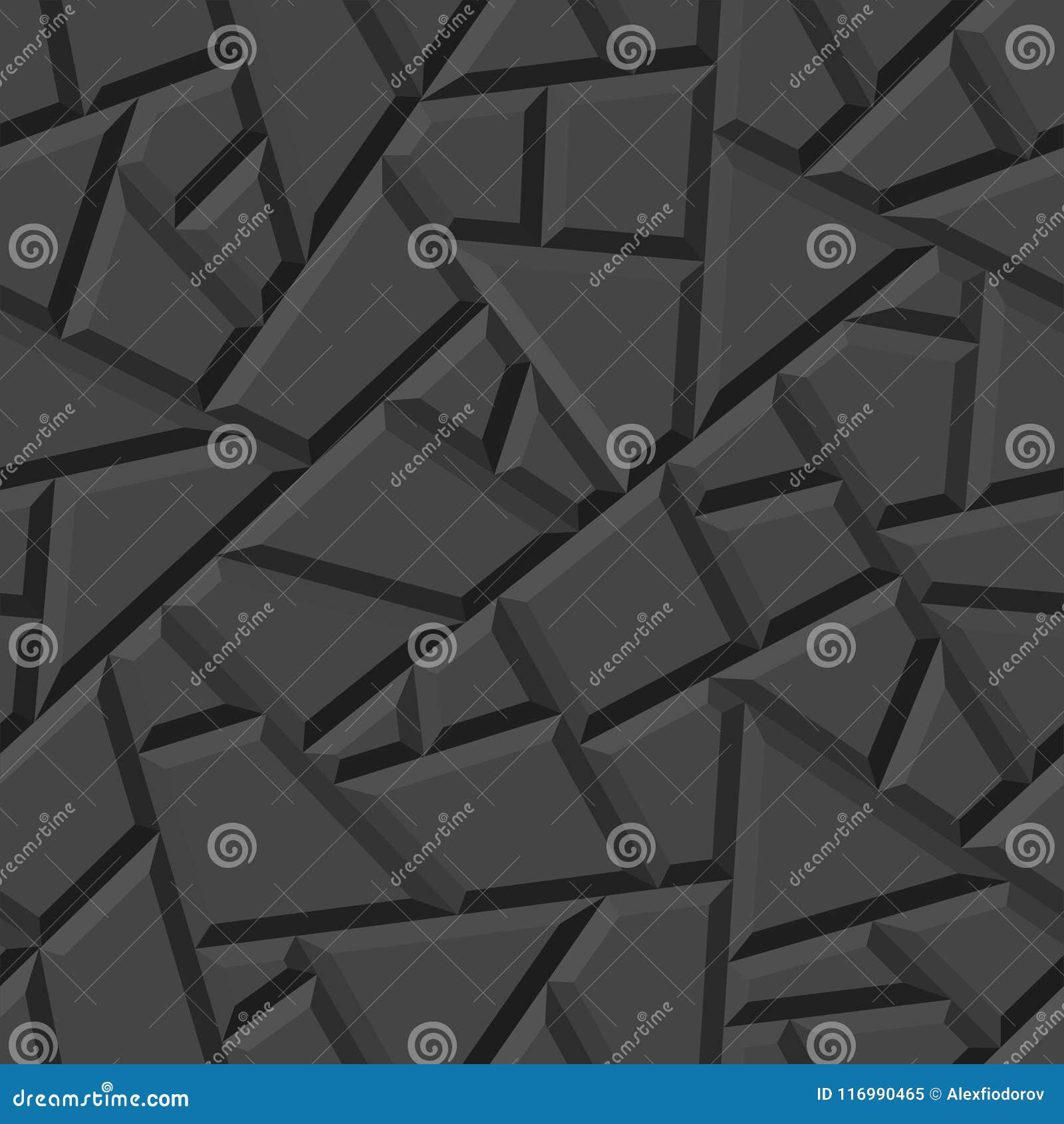 Seamless Vector Three-dimensional Pattern. Stock Vector - Illustration ...