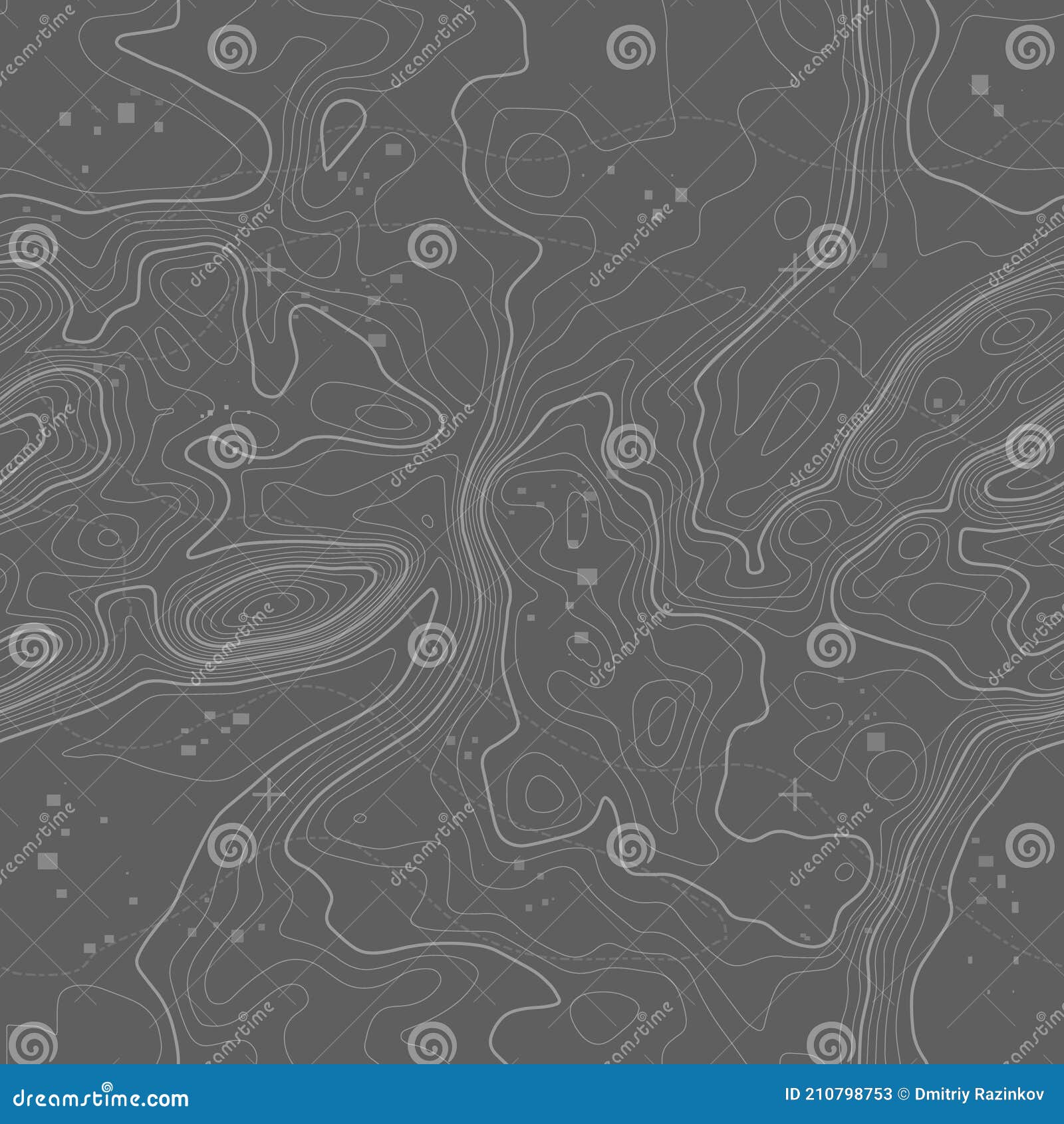 Seamless Vector Topographic Map Background. Line Topography Map ...