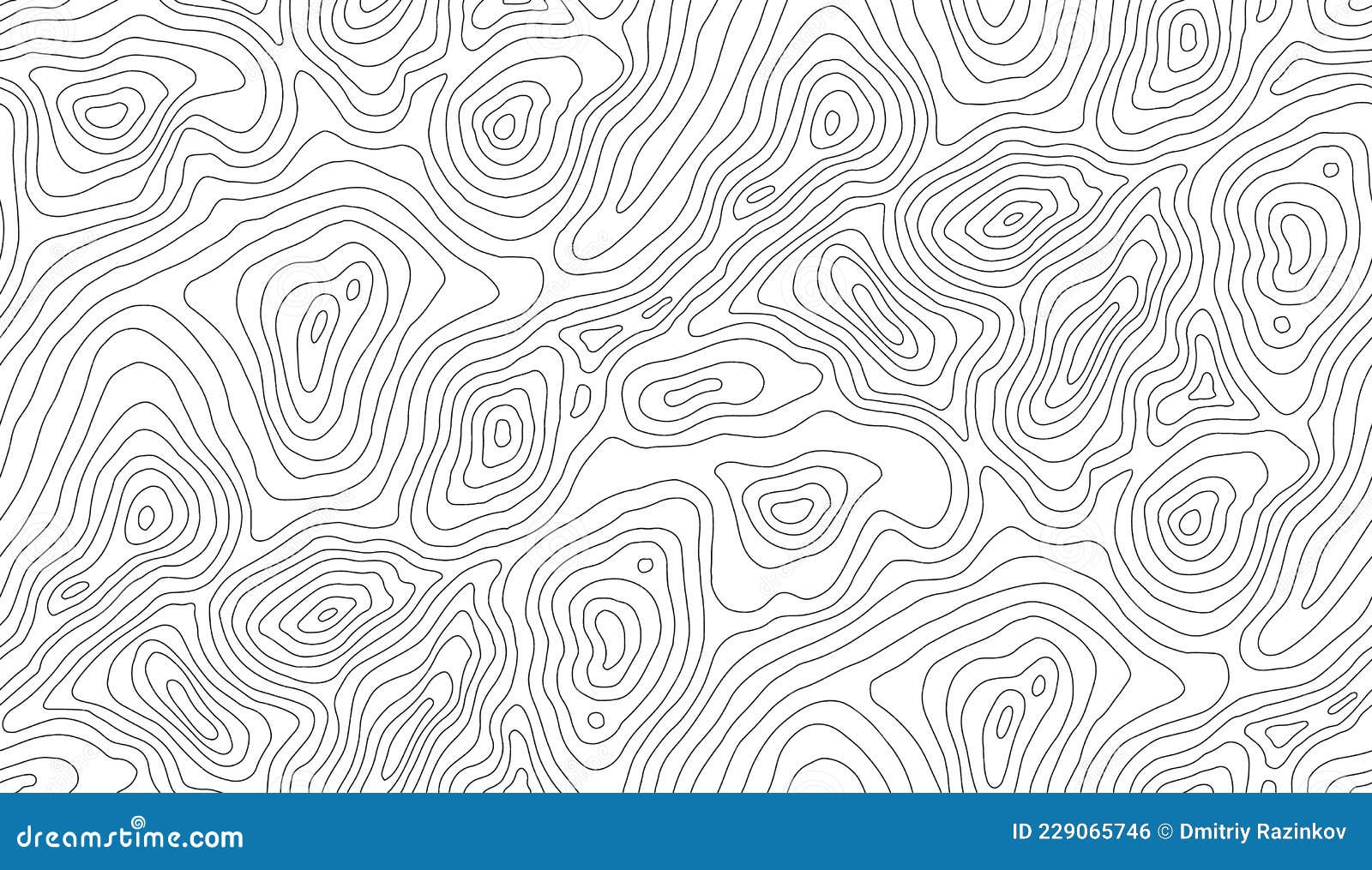 Seamless Vector Topographic Map Background. Line Topography Map ...