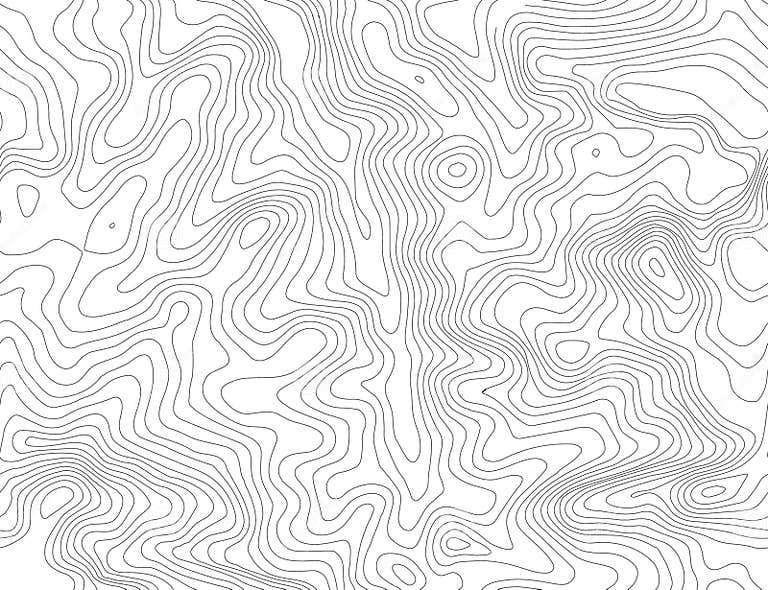 Seamless Vector Topographic Map Background. Line Topography Map ...