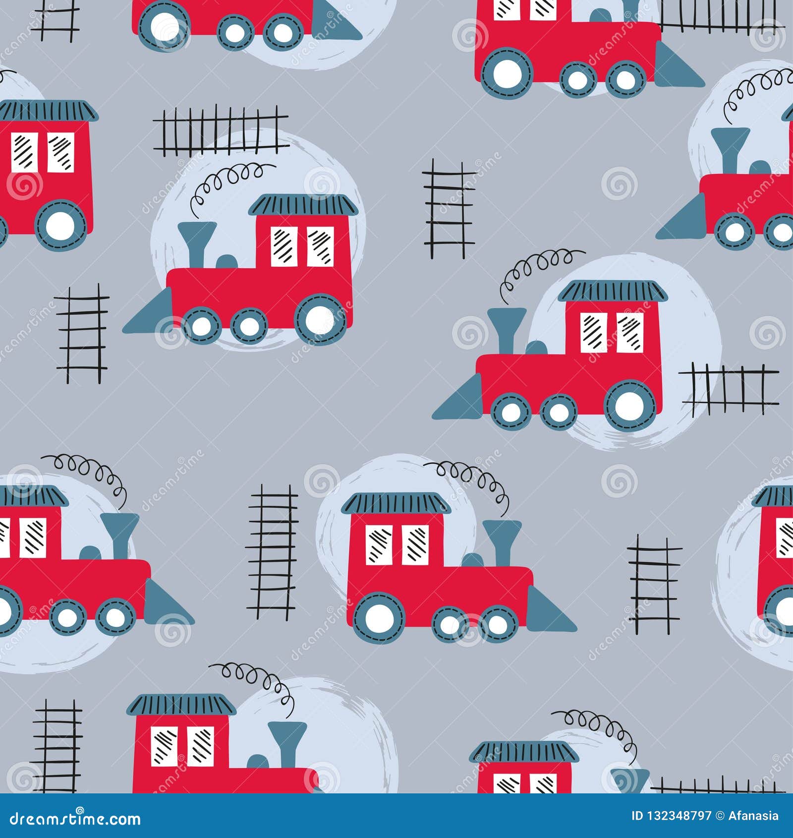 Seamless Vector Toy Trains Pattern. Baby Print Stock Vector ...