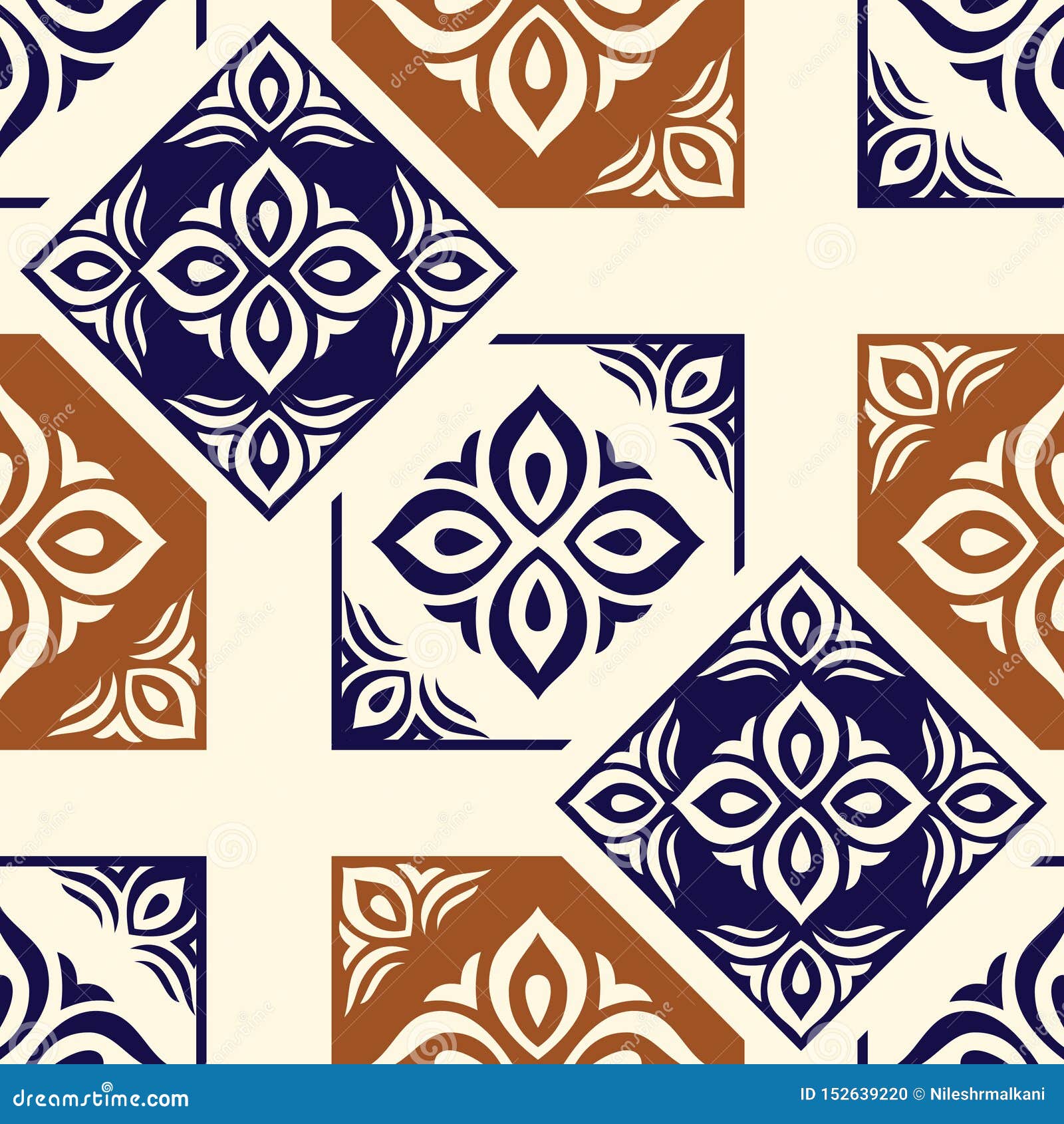 Seamless Vector Traditional Ornamental Pattern Stock Vector ...