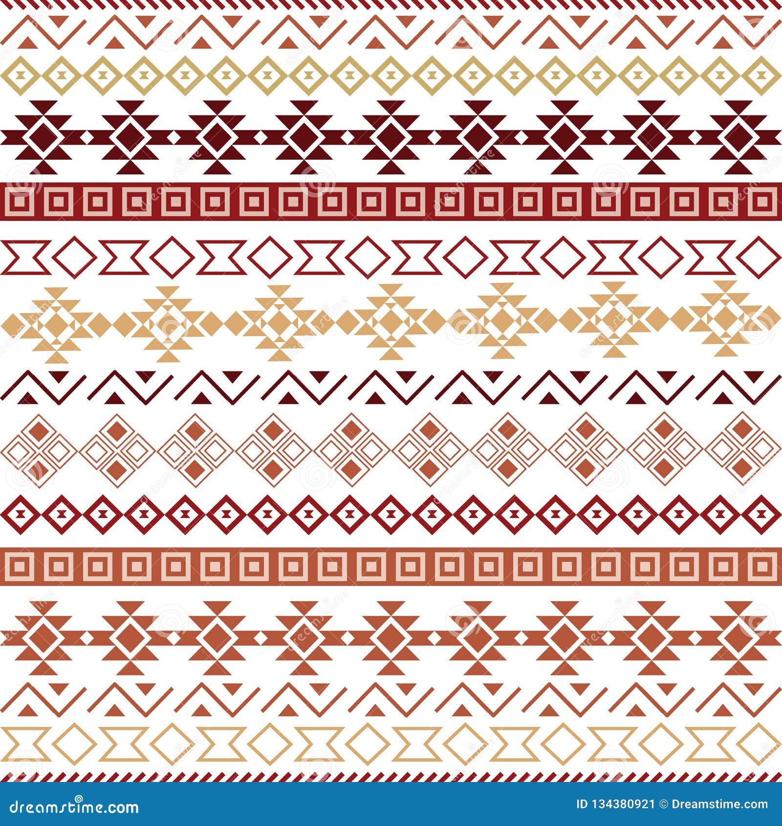 Seamless Vector Tribal Pattern Background Stock Vector - Illustration ...