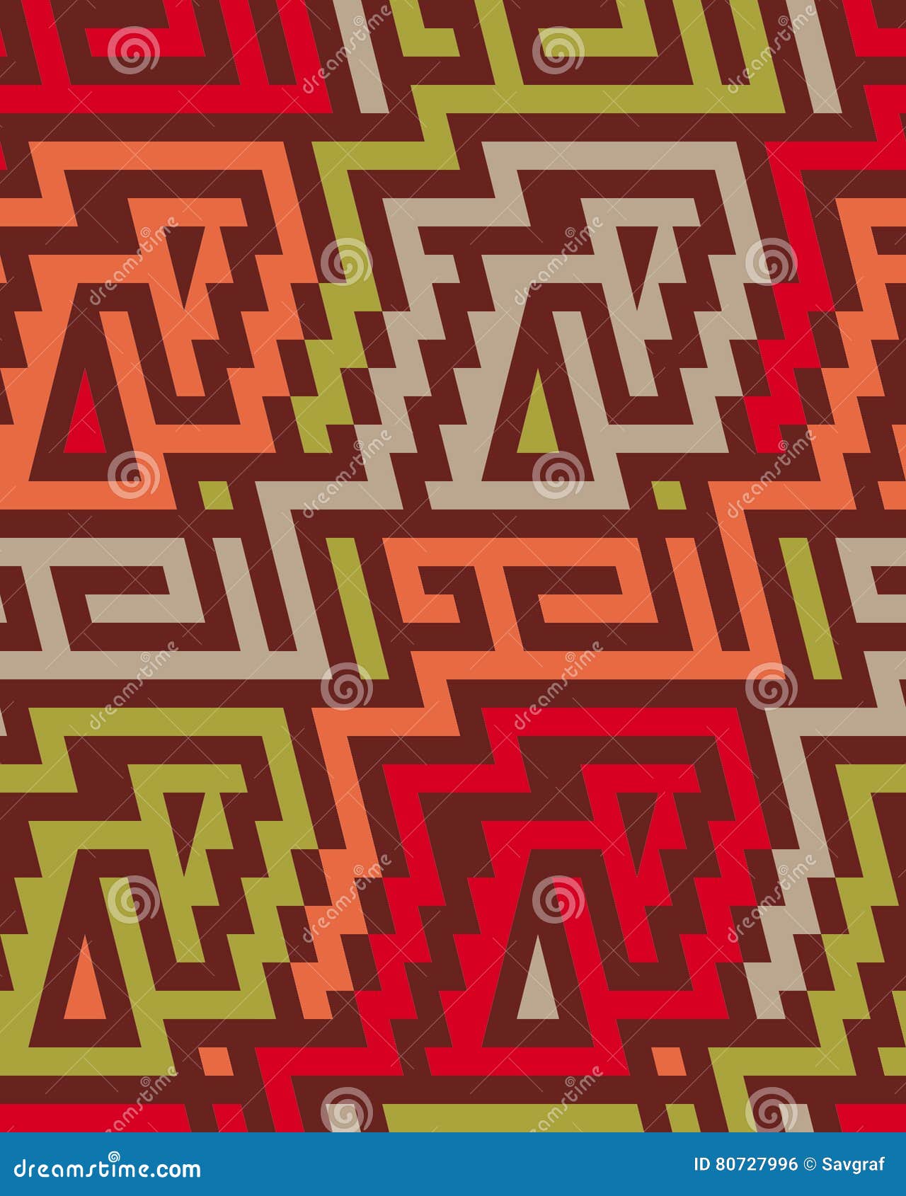 Seamless Vector Tribal Pattern for Textile Design Stock Vector ...