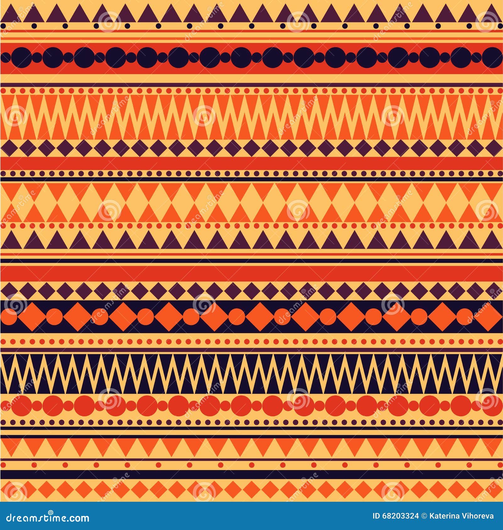 Seamless Vector Tribal Texture Pattern Stock Vector - Illustration of ...