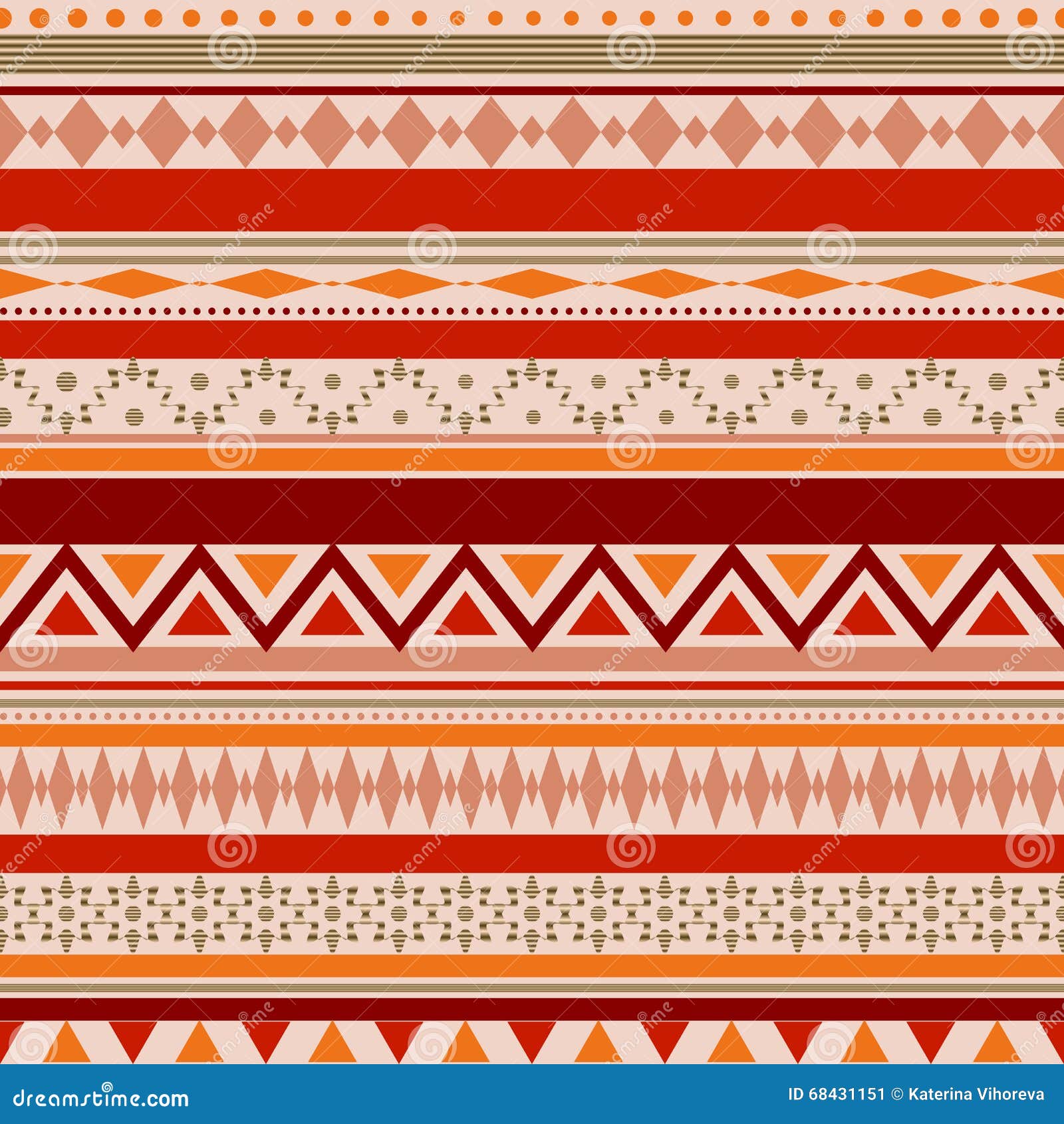 Seamless Vector Tribal Texture Pattern Stock Illustration ...