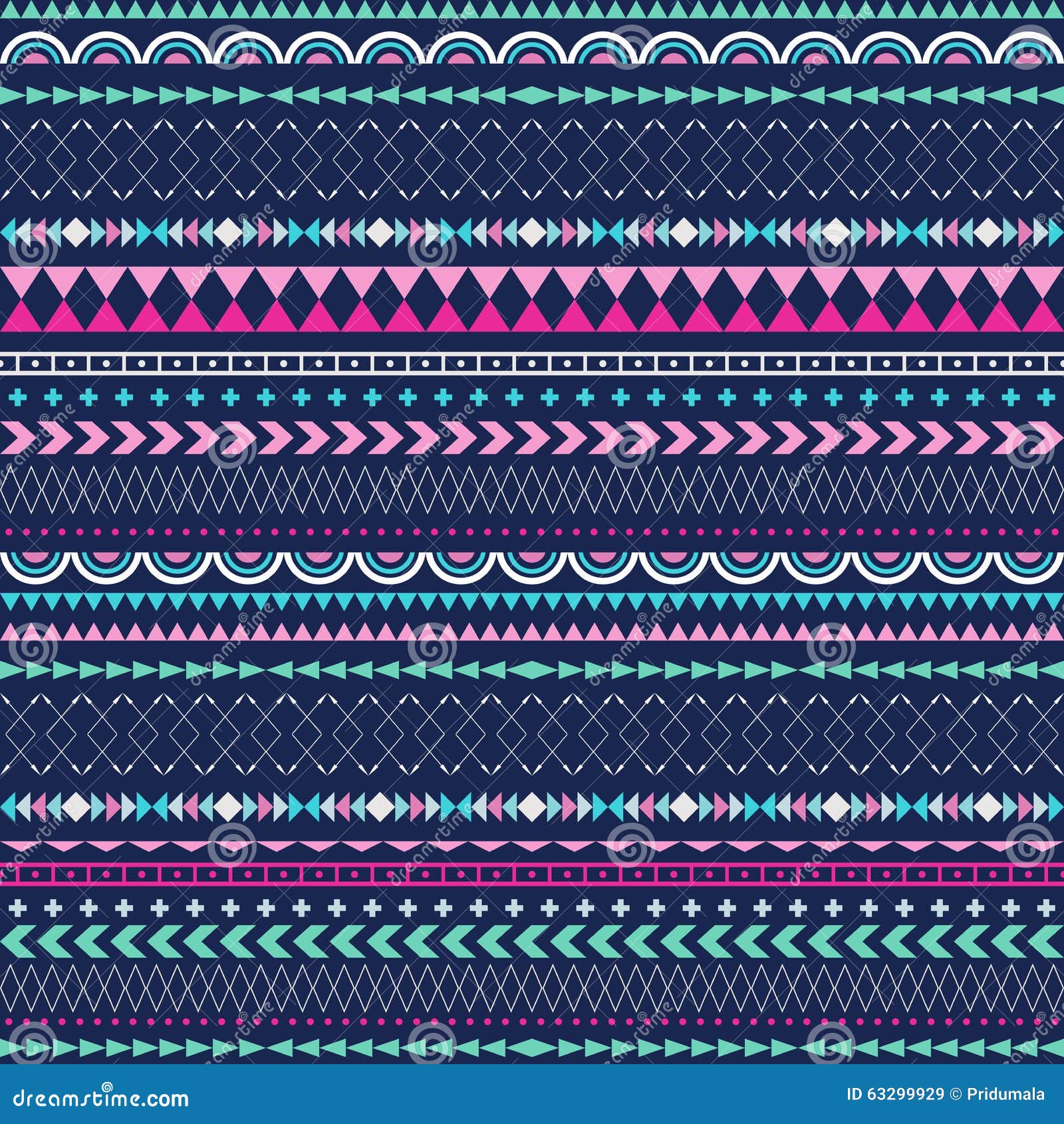Seamless Vector Tribal Texture. Tribal Vector Pattern. Stock Vector ...