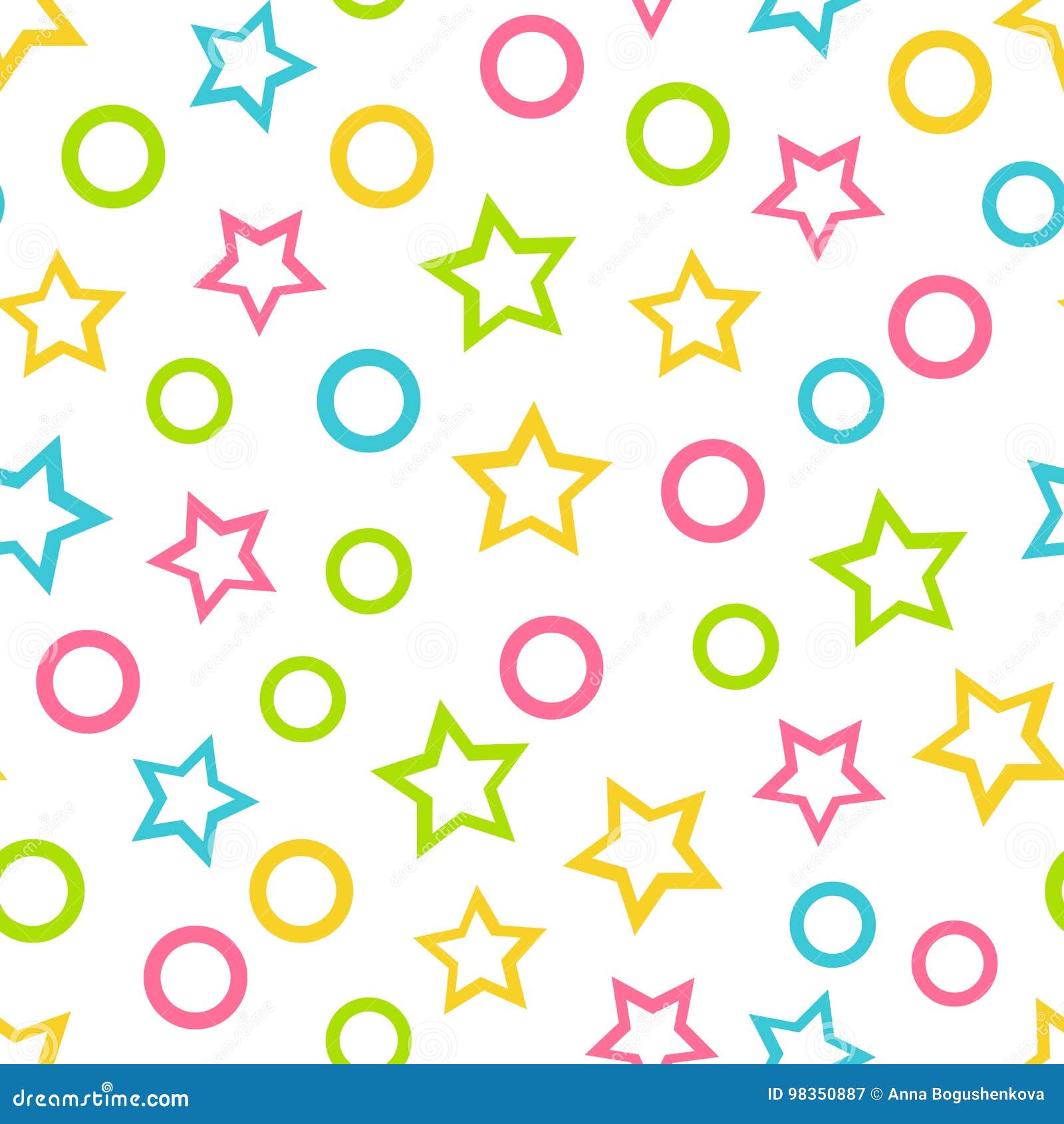 Seamless Vector Wallpaper Color Pattern for Kids Stock Vector ...