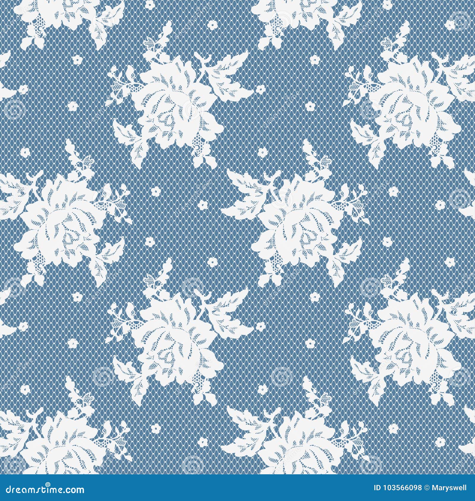 Seamless Vector White Lace Pattern Stock Vector - Illustration of mesh ...