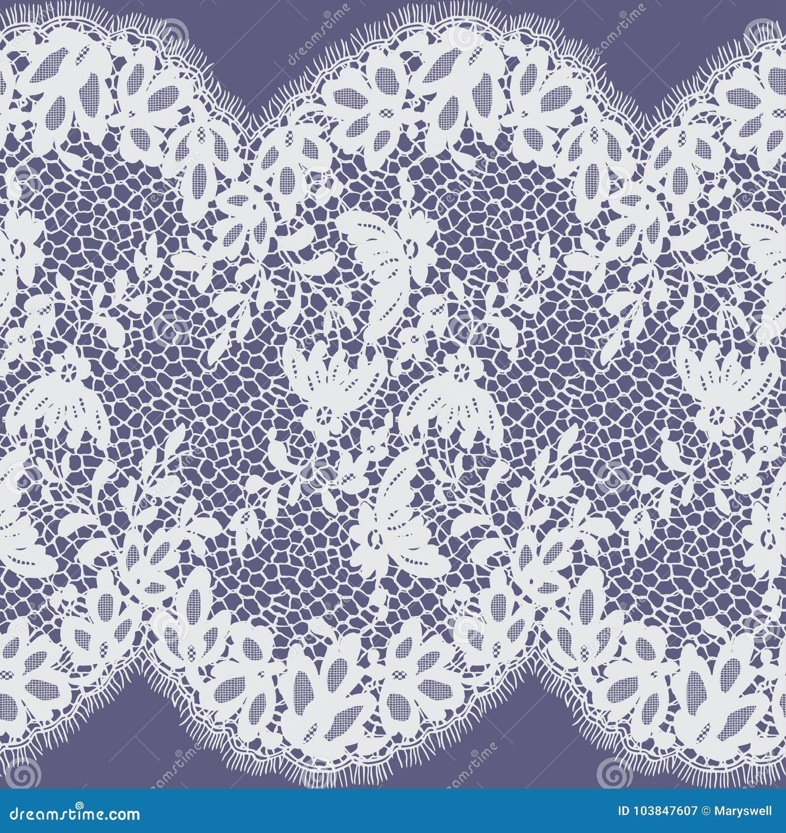 Seamless Vector White Lace Pattern Stock Vector - Illustration of ...