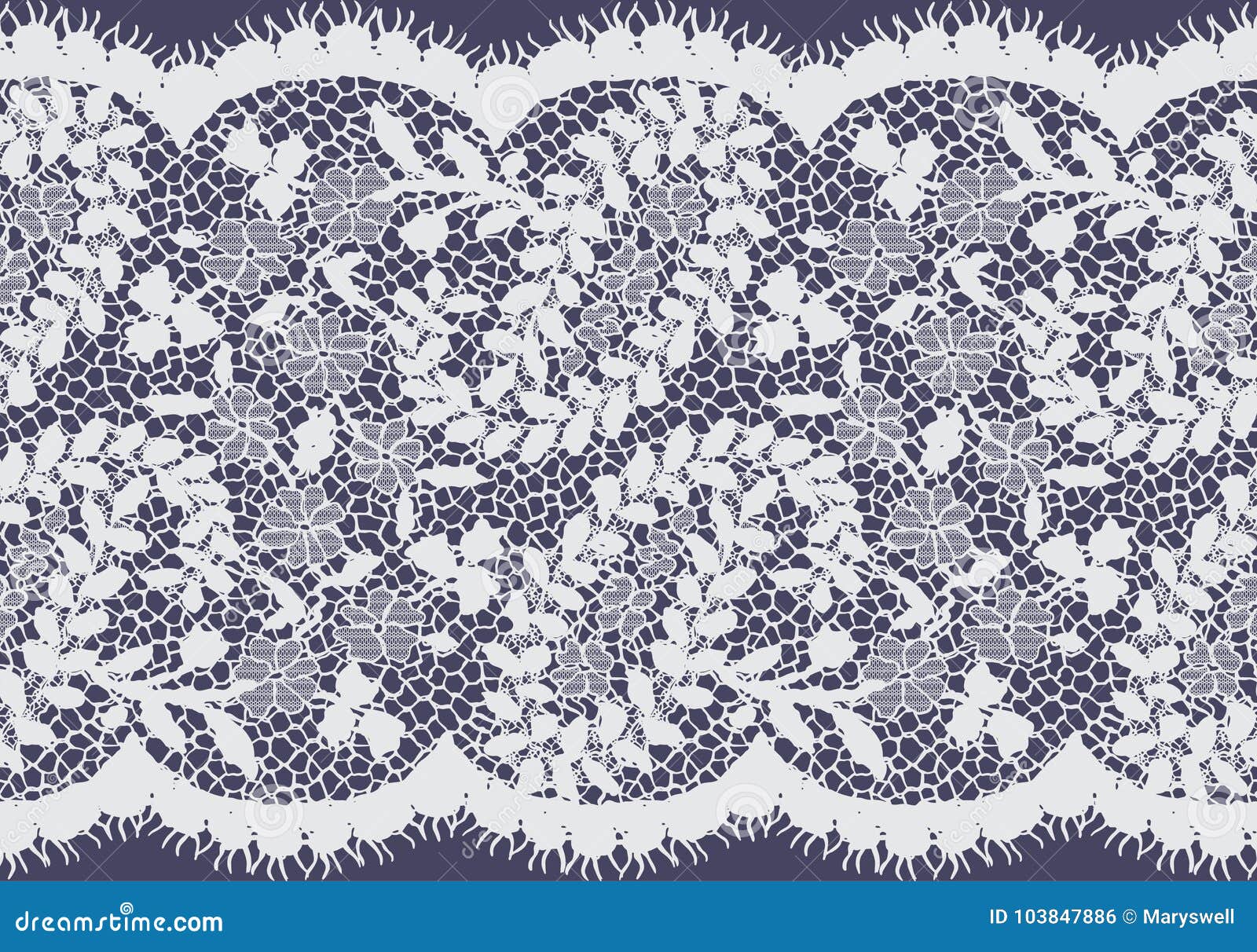 Seamless Vector White Lace Pattern Stock Vector - Illustration of ...
