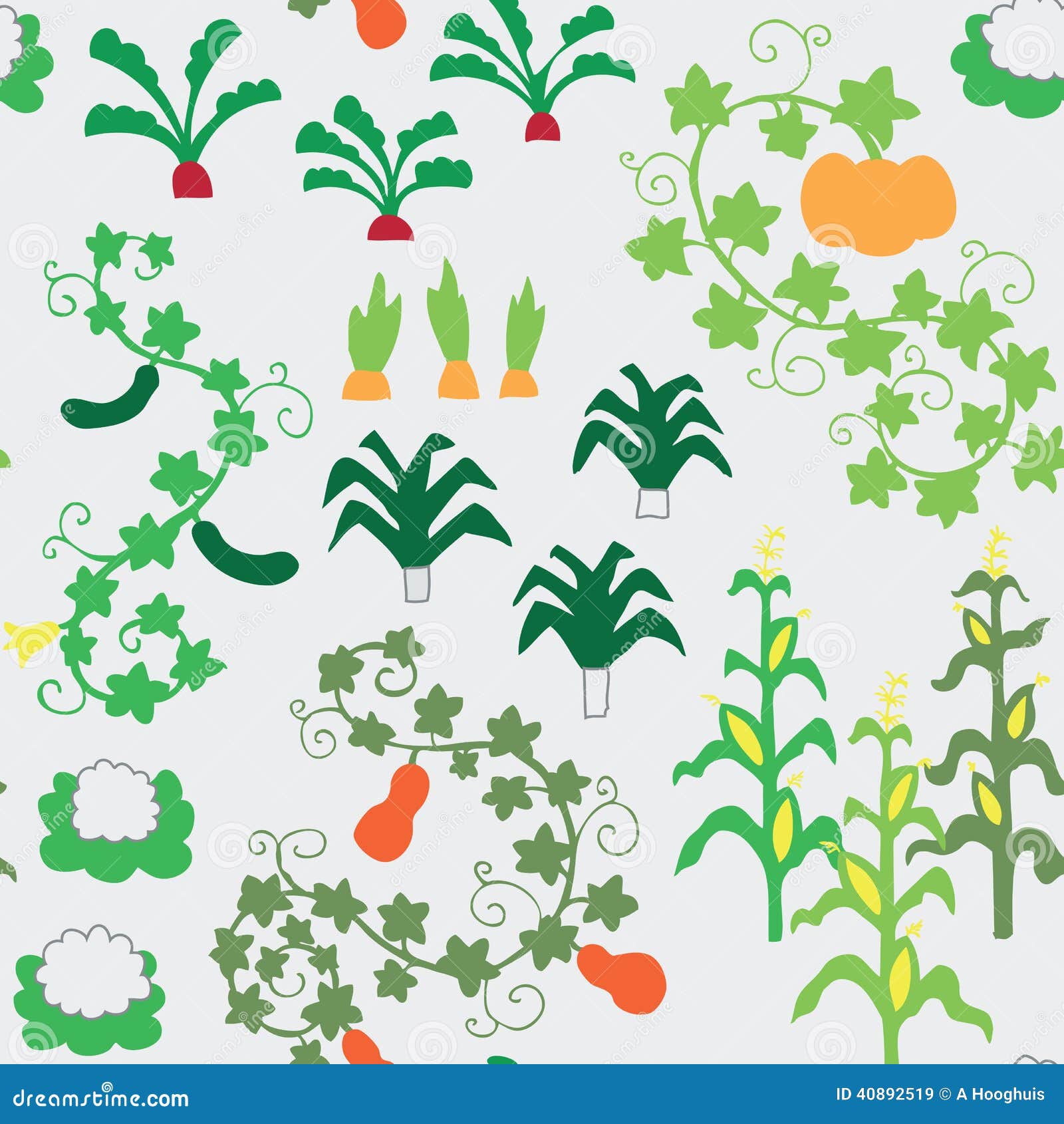 Seamless Vegetable Garden Pattern Royalty-Free Stock Photography ...