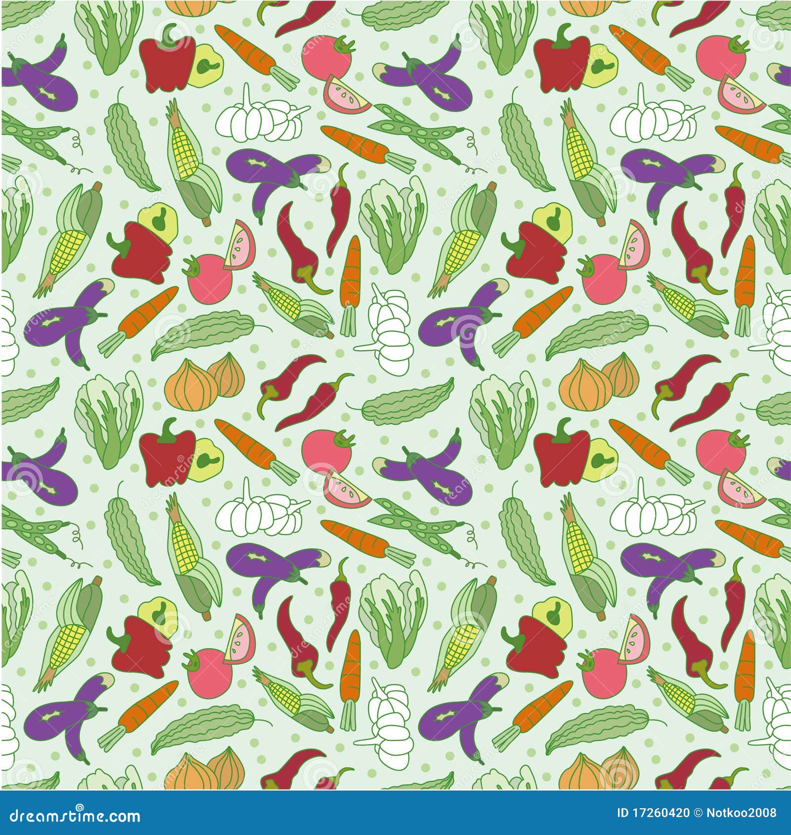 Seamless vegetable pattern stock vector. Illustration of corn - 17260420