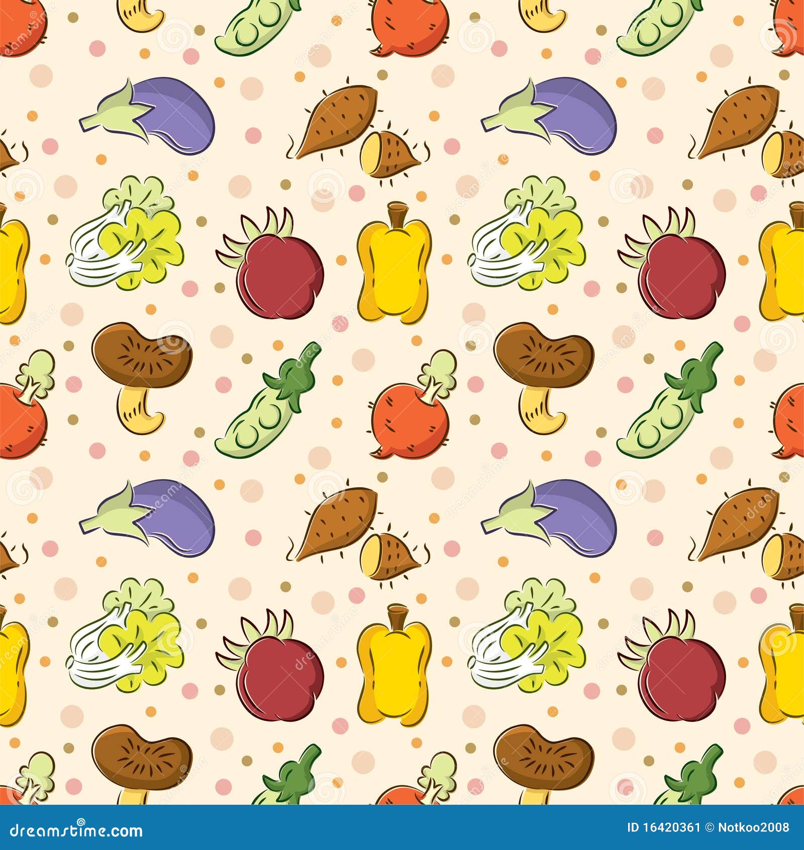 Seamless Vegetables Pattern Stock Vector - Illustration of cabbage ...