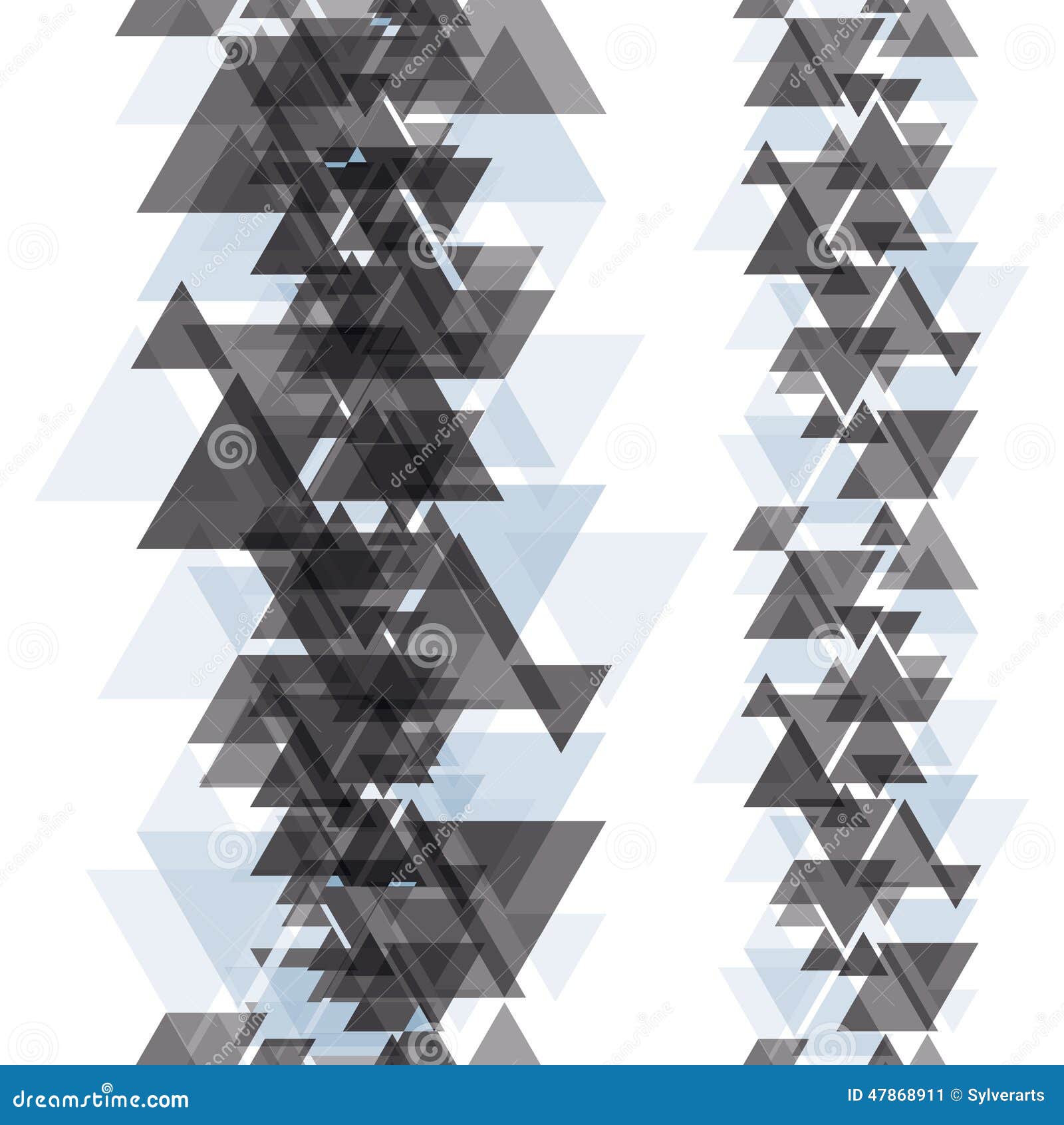 Seamless Vertical Elements Made with Triangles. Stock Vector ...