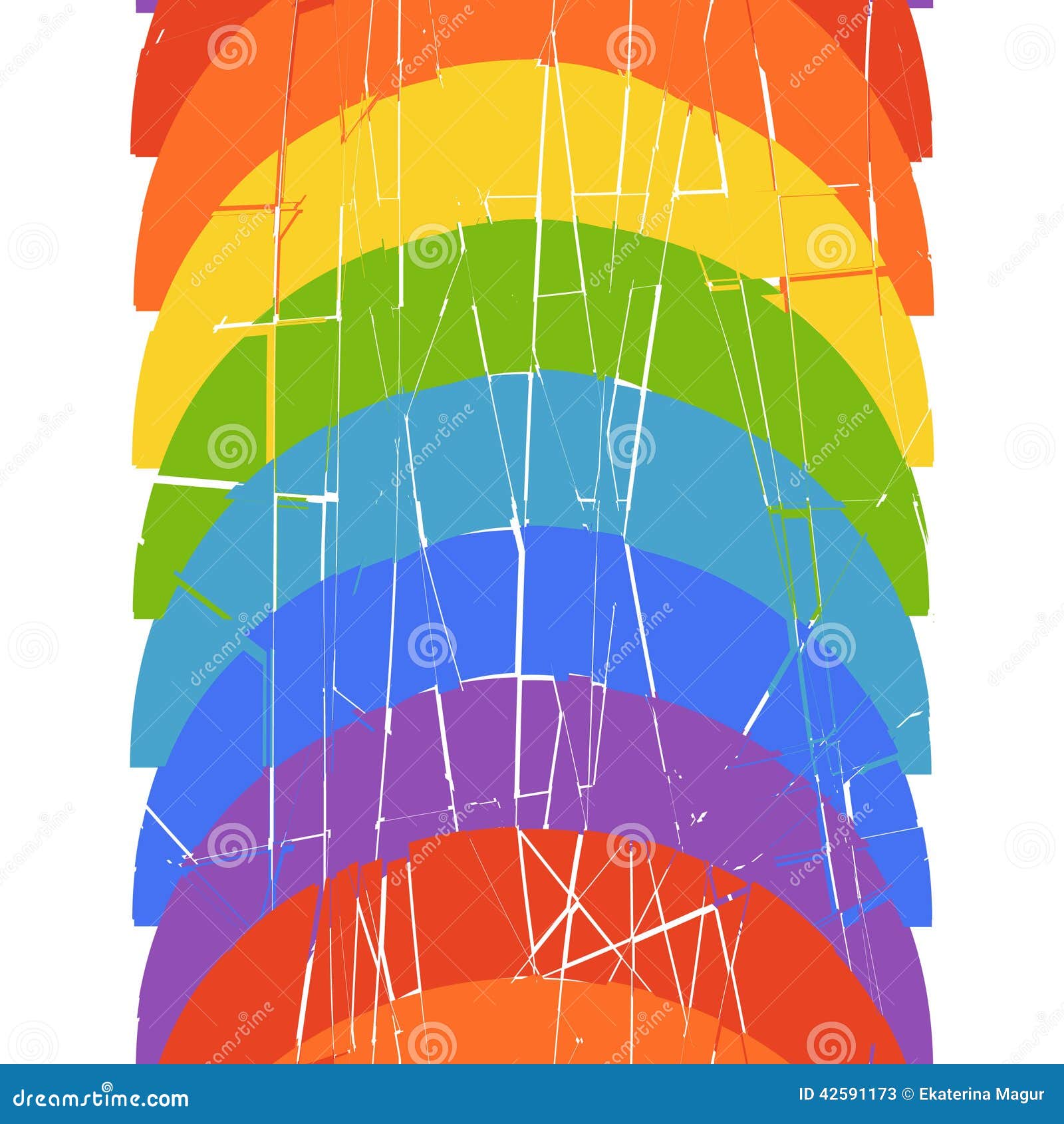 Seamless Vertical Pattern with Rainbow Stock Vector - Illustration of ...