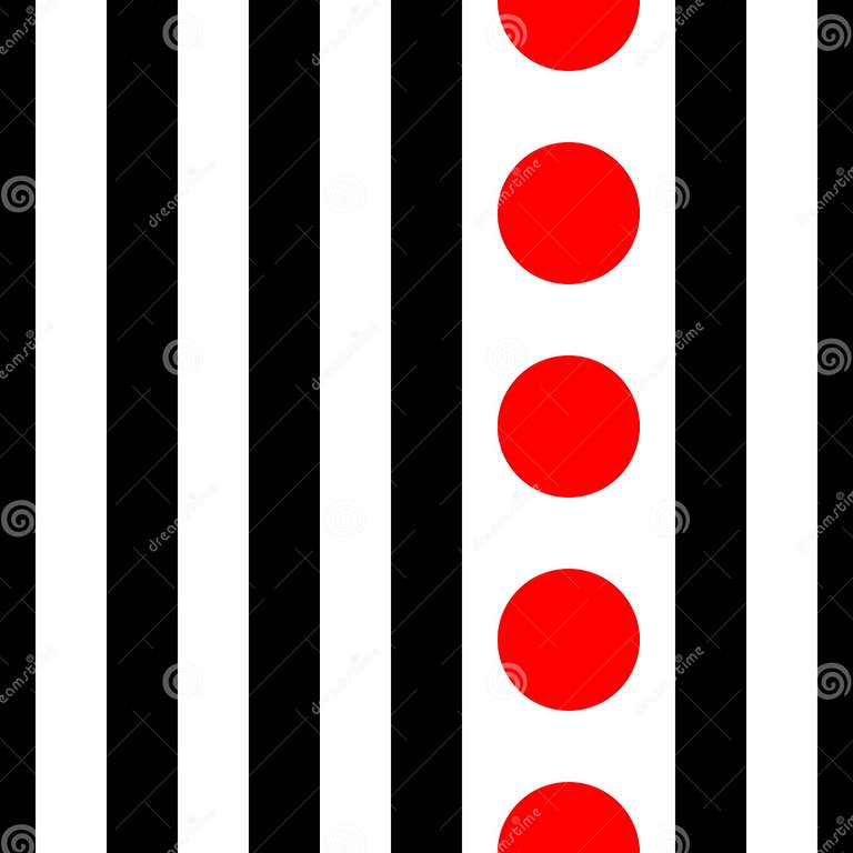 Seamless Vertical Stripe and Circle Pattern Stock Vector - Illustration ...