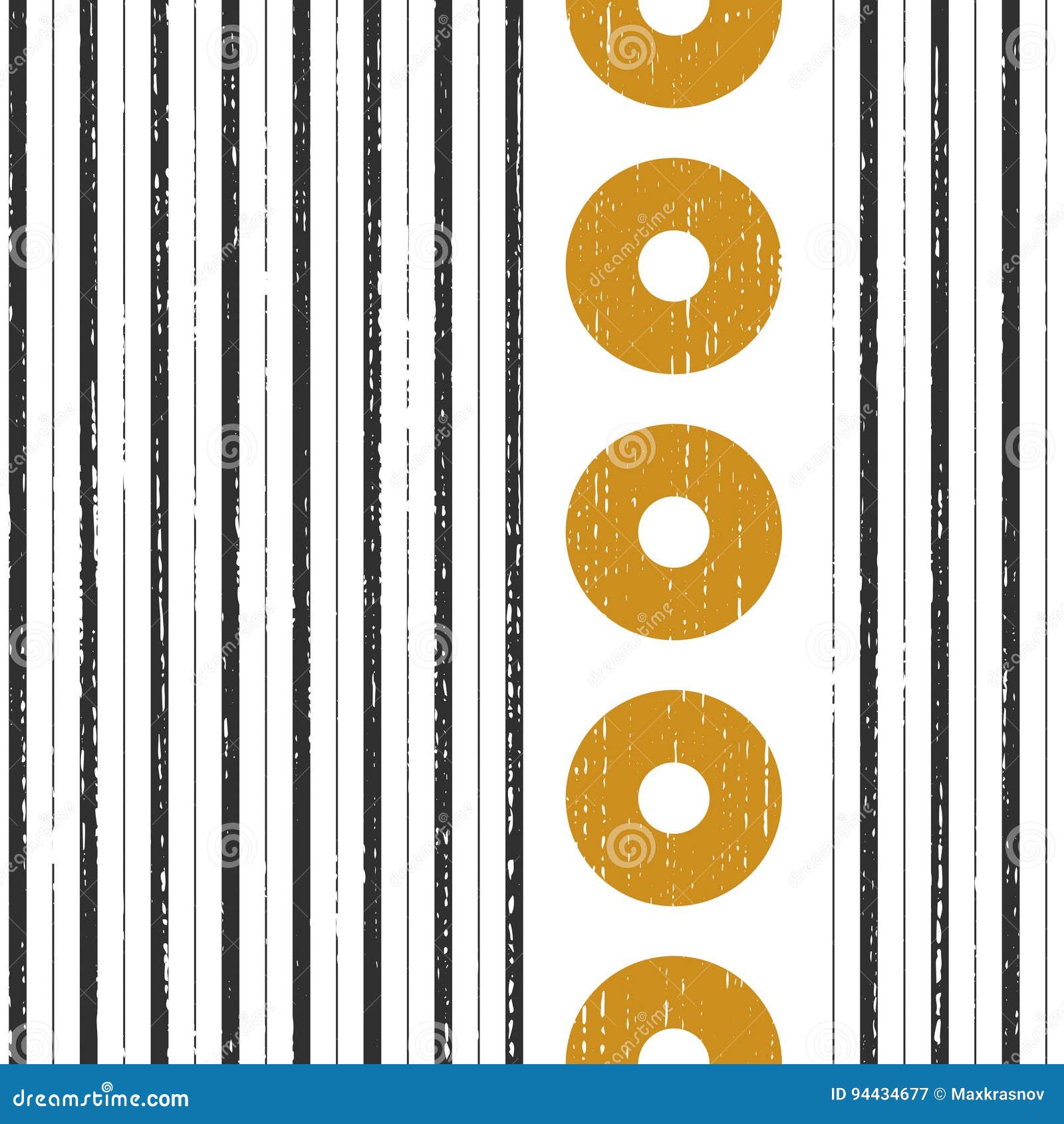 Seamless Vertical Stripe and Circle Pattern Stock Vector - Illustration ...