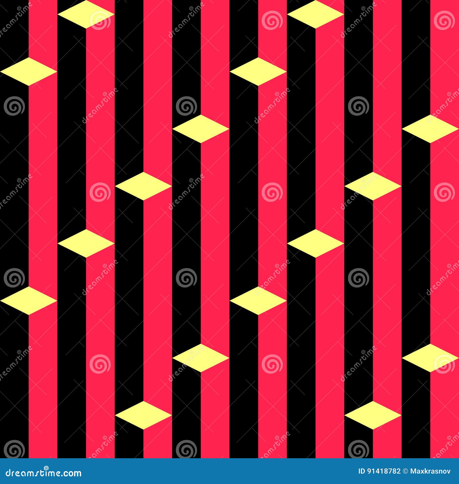 Seamless Vertical Stripe and Rhombus Pattern Stock Vector ...