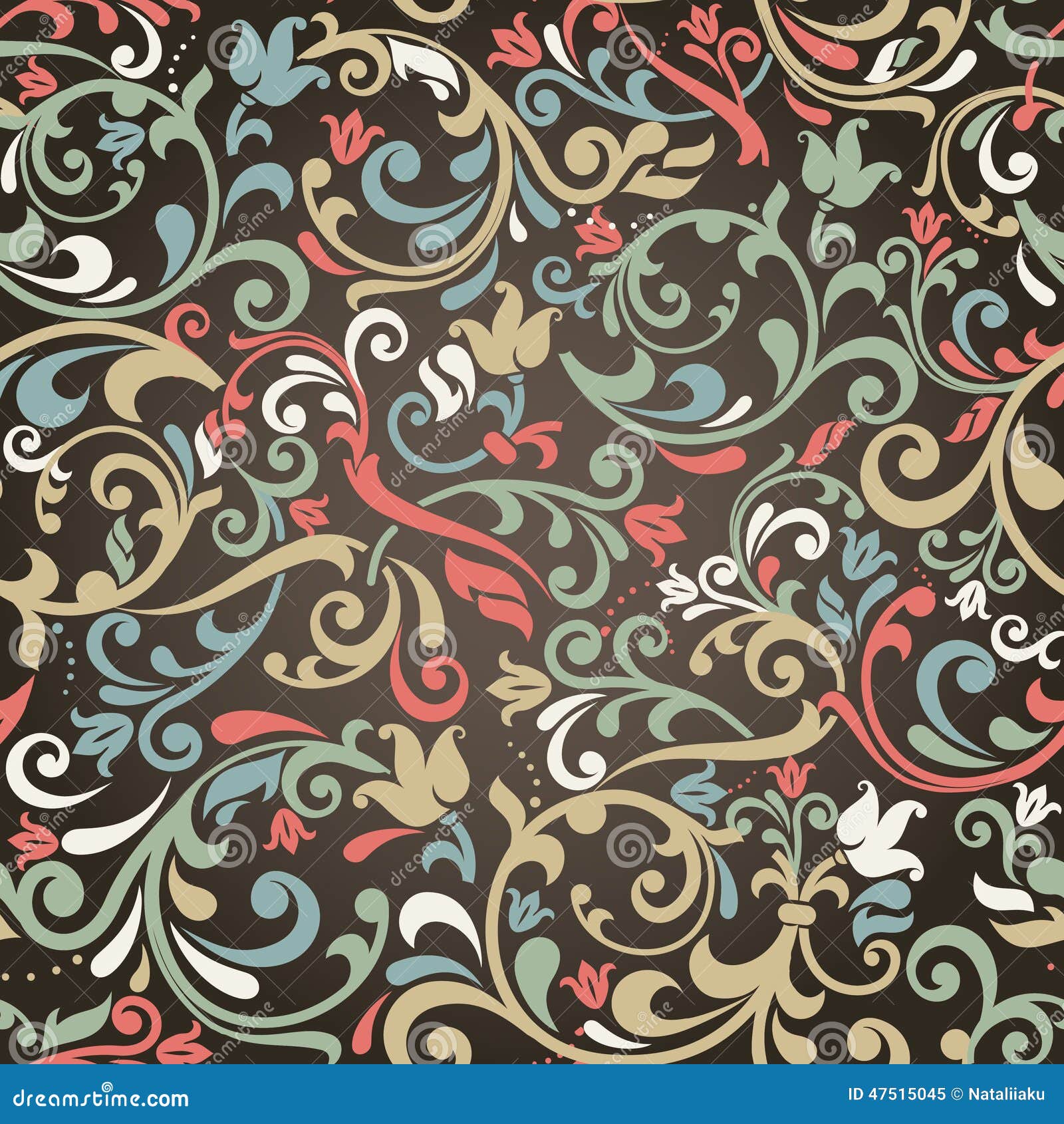 Seamless victorian pattern stock vector. Illustration of elegance ...