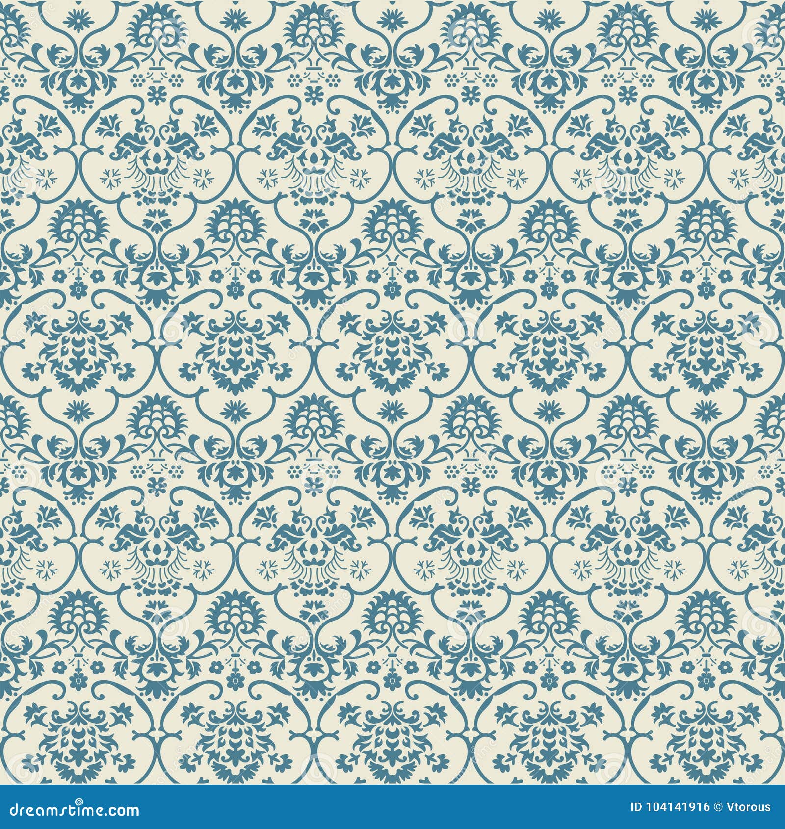 Seamless victorian pattern stock vector. Illustration of ornament ...