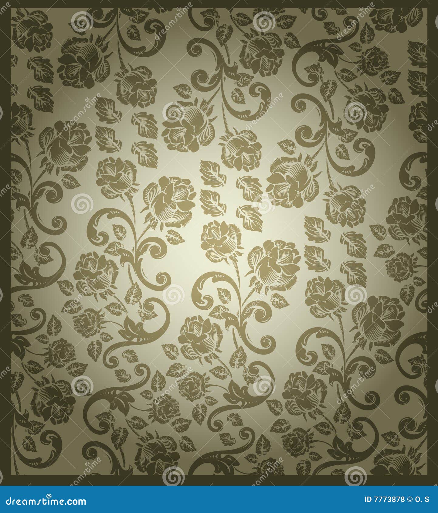 Seamless Victorian Rose Pattern Stock Vector - Illustration of design ...