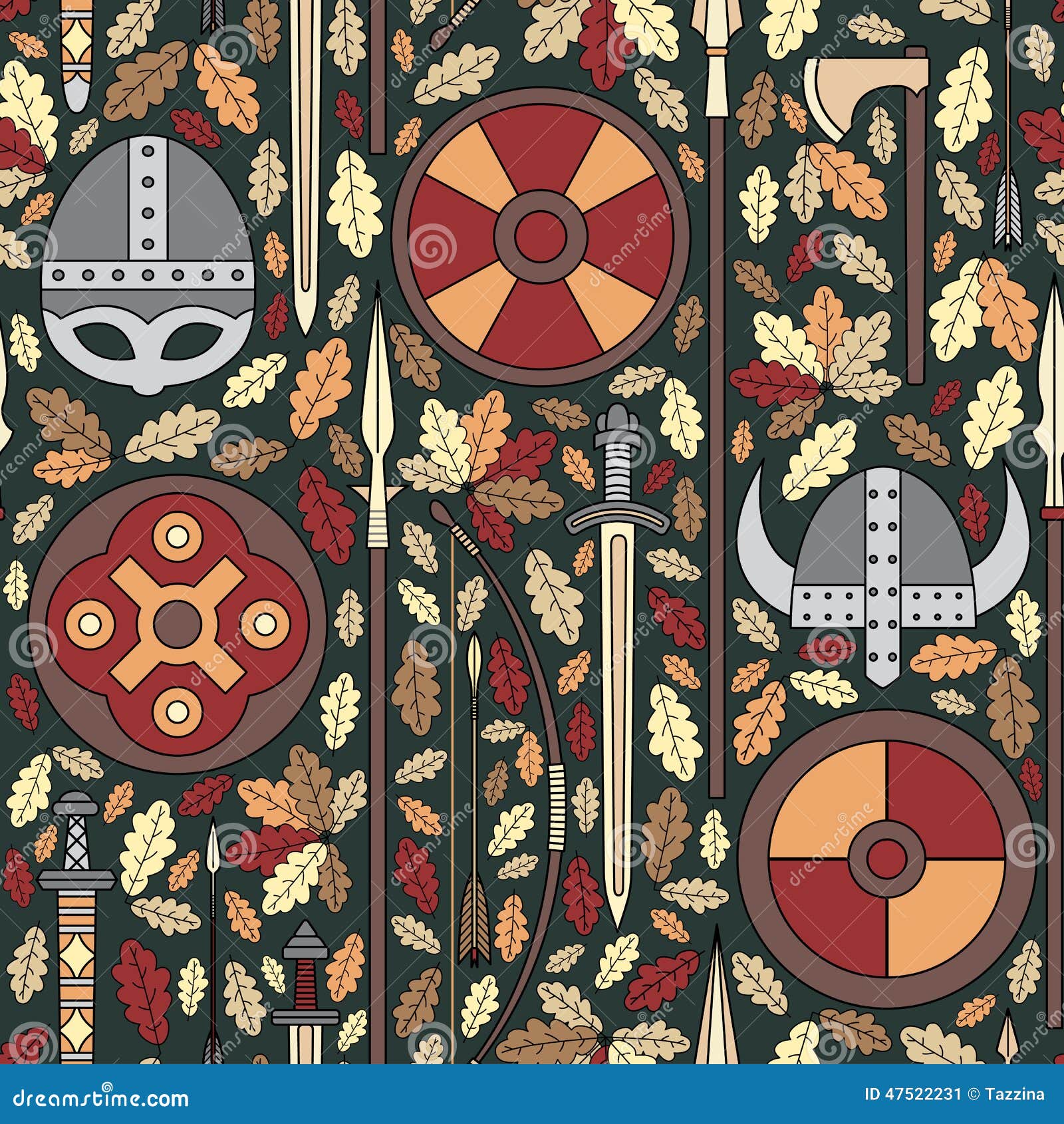 Seamless viking pattern 05 stock vector. Illustration of defend - 47522231