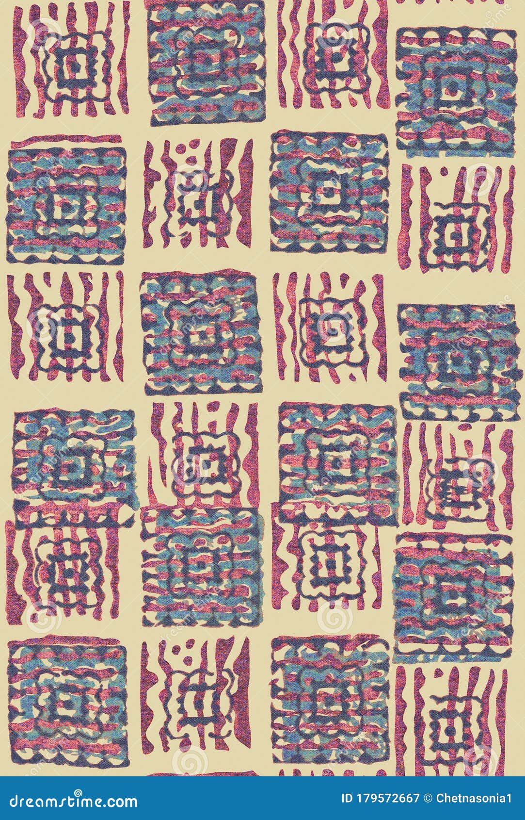 Seamless Vintage Abstract Design Pattern Stock Illustration ...