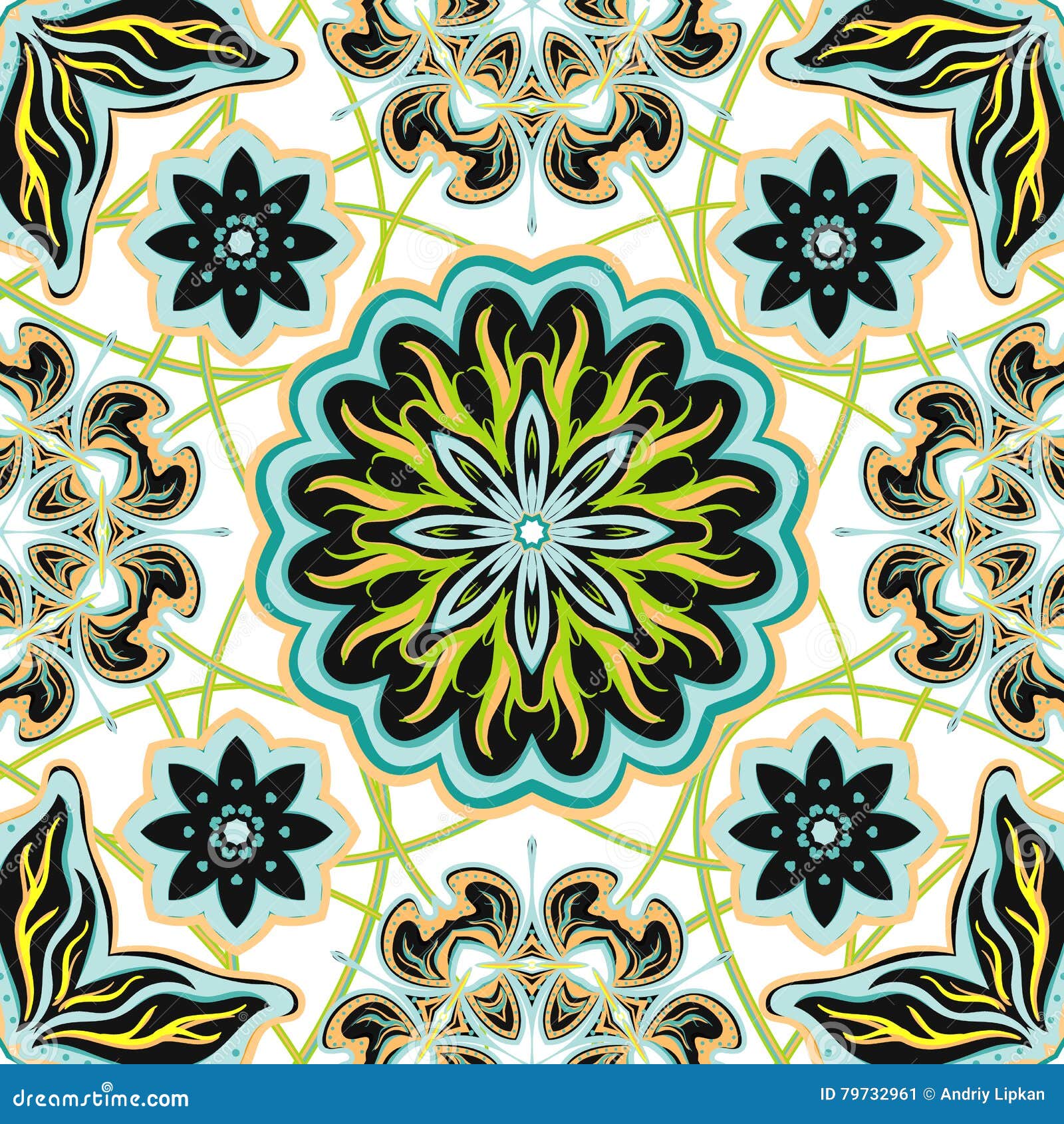 Victorian Tile Pattern. Retro Baroque Texture. Classic Rococo Design ...