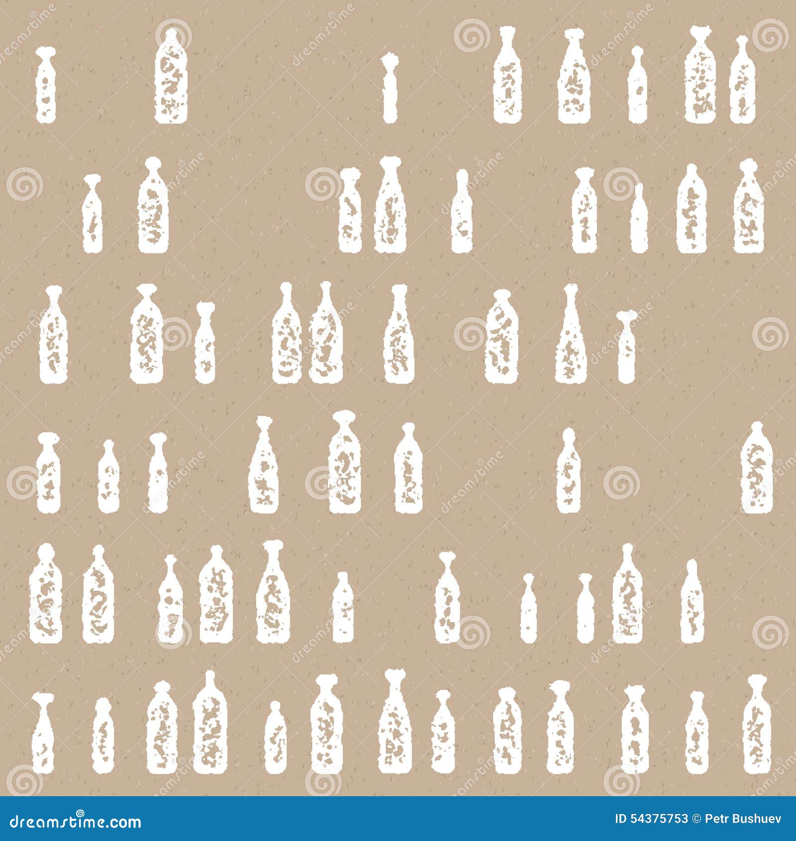 Seamless Vintage Bottle Pattern Stock Illustration - Illustration of ...
