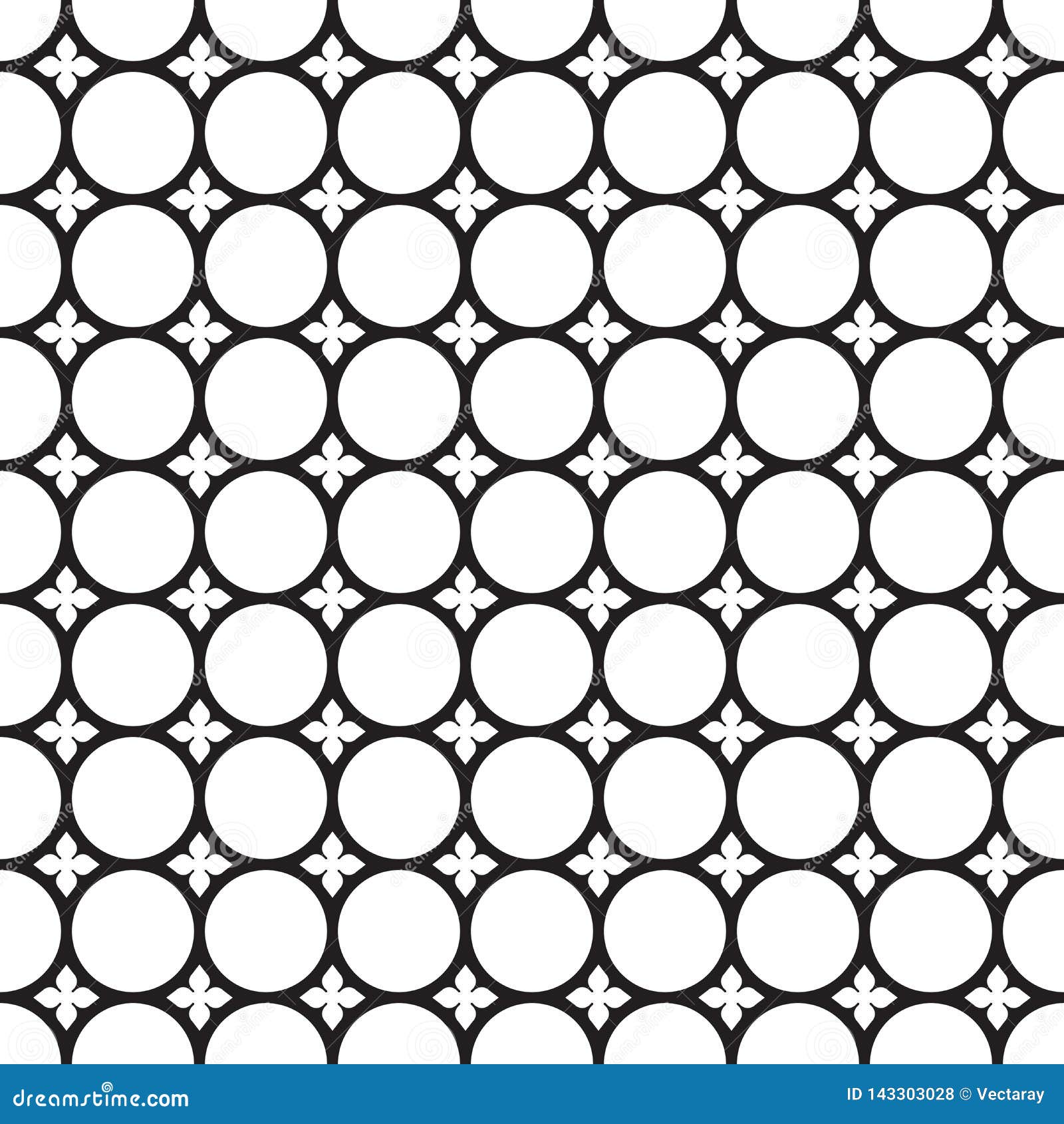 Seamless Vintage Circle Lattice Pattern Background Stock Vector ...