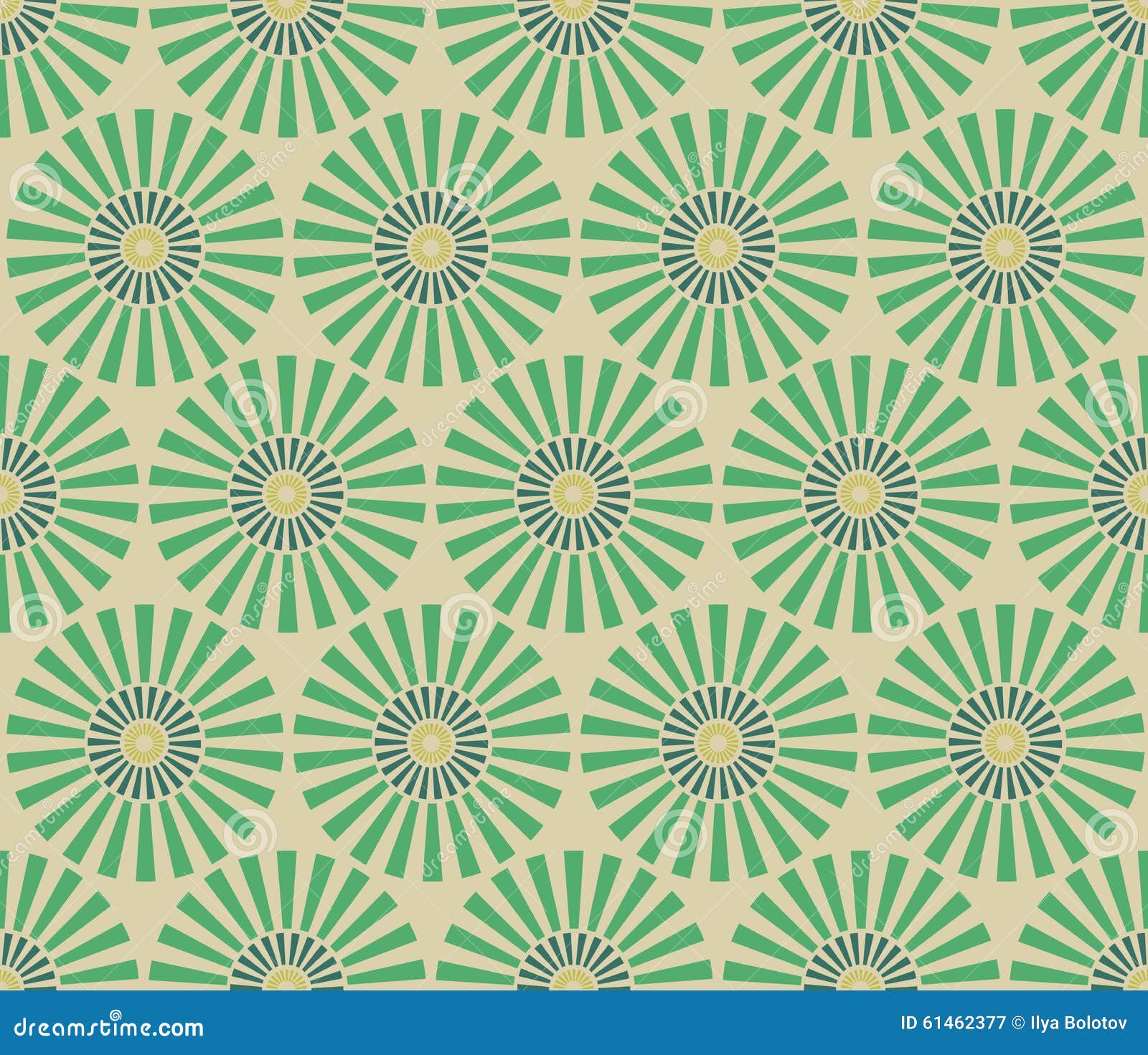 Seamless Vintage Circular Pattern. Stock Vector - Illustration of ...