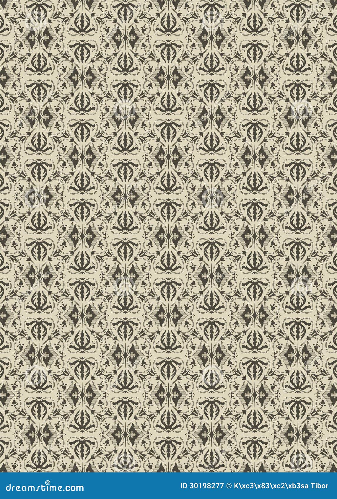 Vintage Damask Patterns Set Collection Vector. Old 30s Style Decoration ...