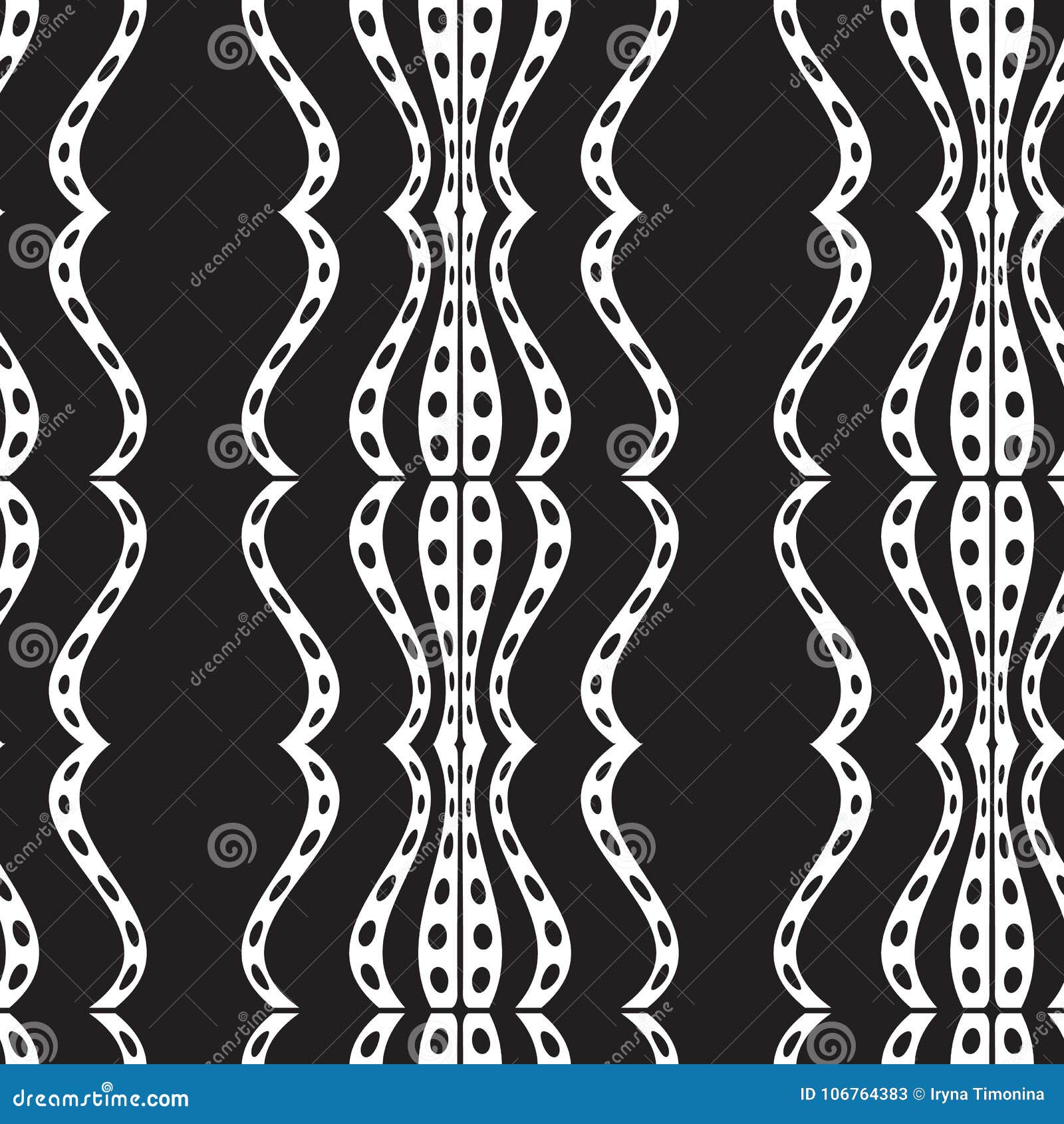Seamless Vintage Decorative Pattern with Black Geometric Pattern. Hand ...
