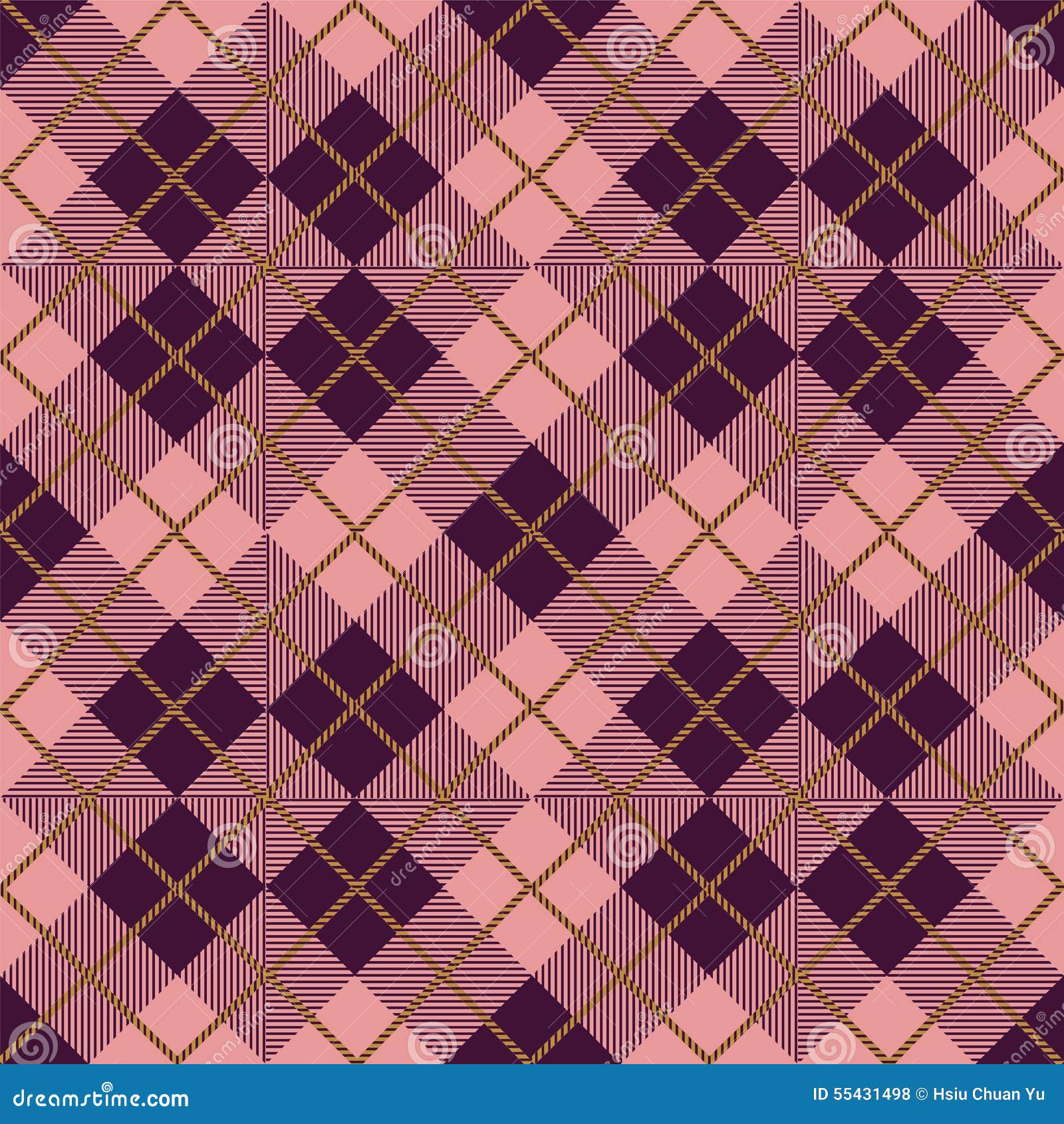 Seamless Vintage Diamond Check Pattern Background Stock Vector ...