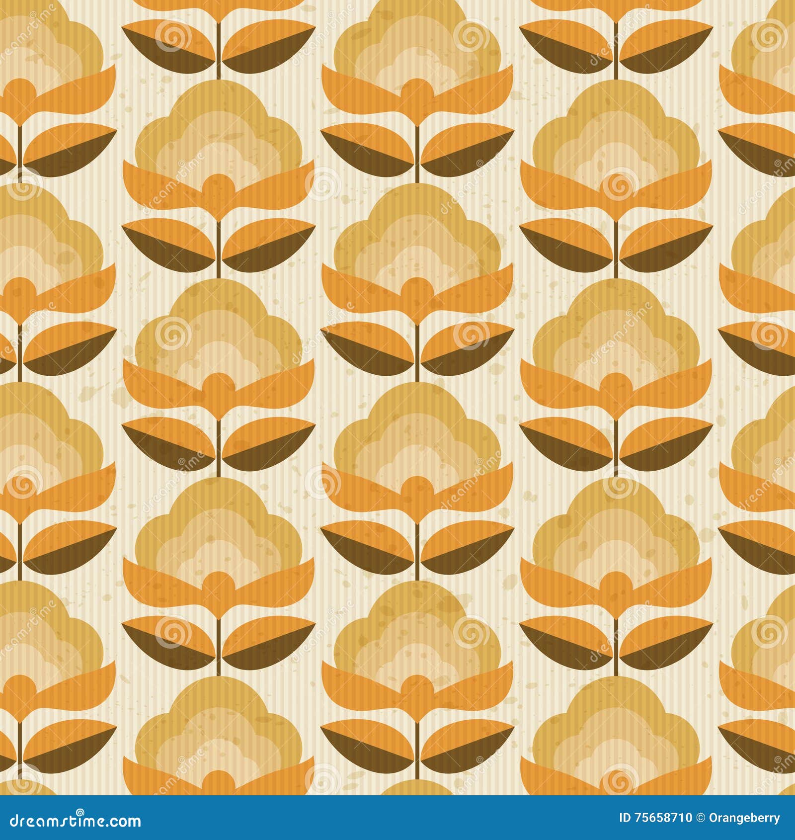 Seamless Vintage Flower Pattern Stock Vector - Illustration of abstract ...