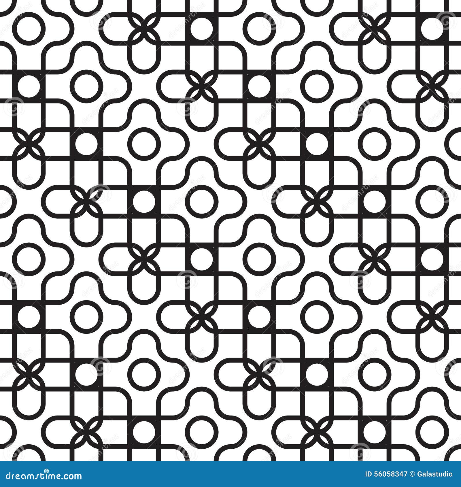 Seamless Vintage Geometric Pattern. Stock Illustration - Illustration ...