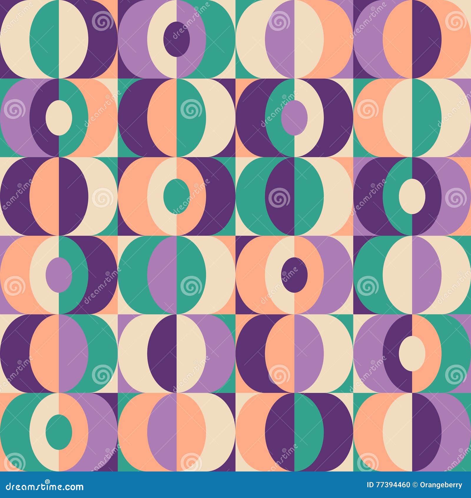 Seamless Vintage Geometric Pattern Stock Vector - Illustration of retro ...