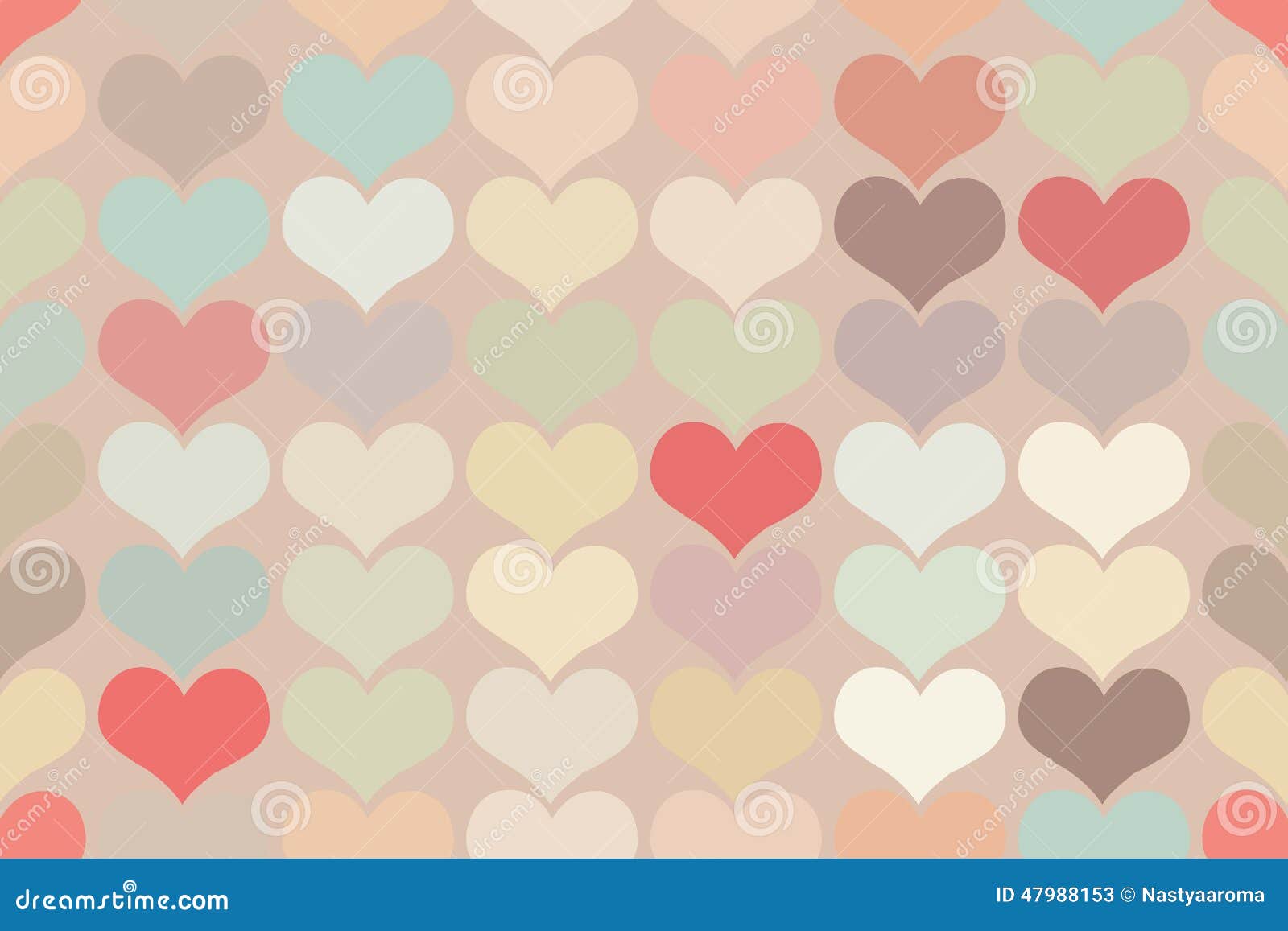 Seamless Vintage Heart Pattern Background Stock Vector - Illustration ...