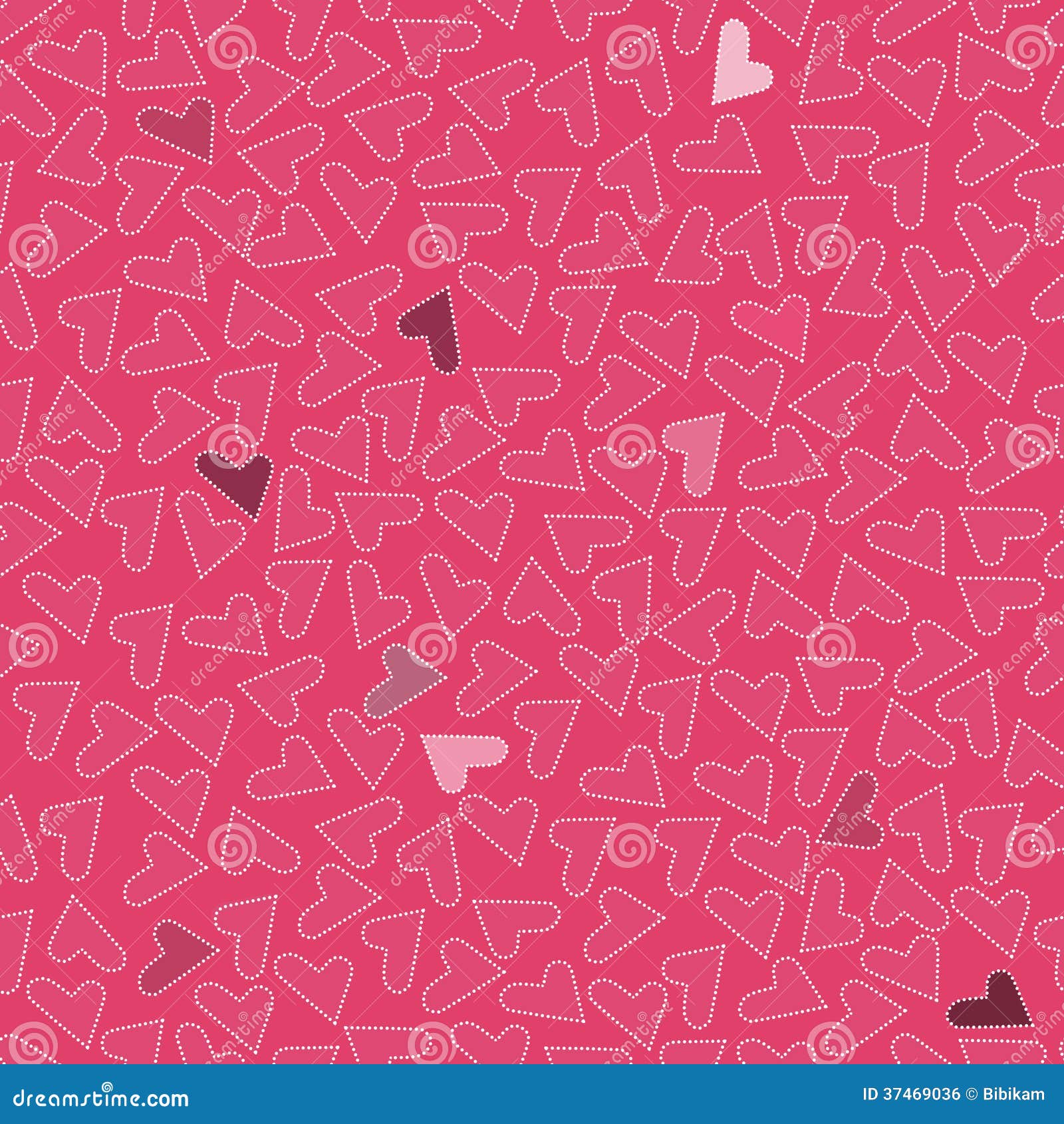 Seamless Vintage Heart Pattern Background Stock Vector - Illustration ...