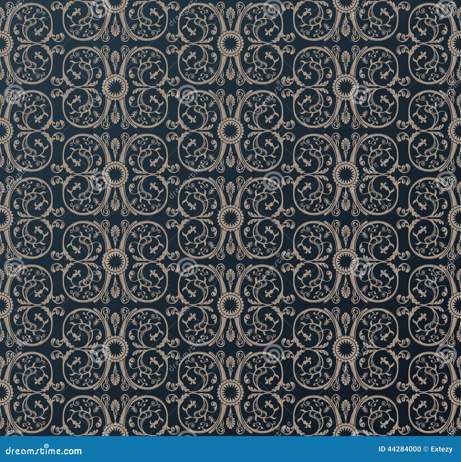 Seamless Vintage Heraldic Wallpaper Ornament Black Background Stock ... Seamless Vintage Heraldic Wallpaper Ornament Black Background Stock ...