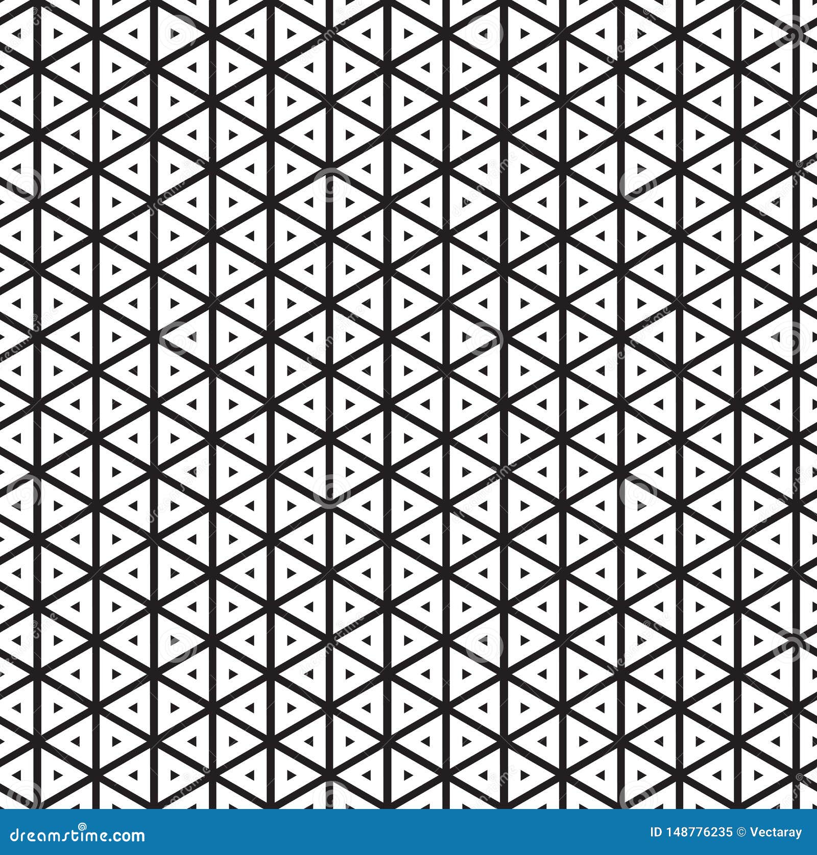 Seamless Vintage Inline Inset Offset Triangle Pattern Background Stock ...