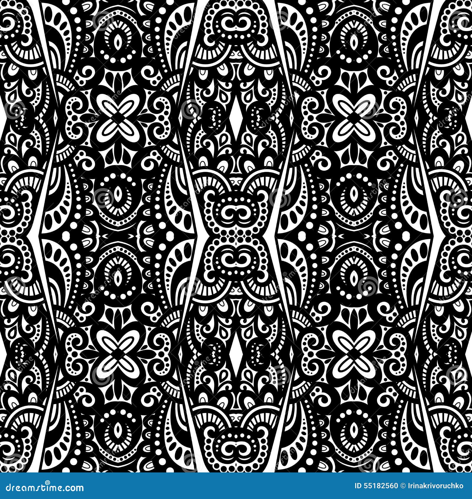 Seamless Vintage Lace Pattern (Vector) Stock Vector - Illustration of ...