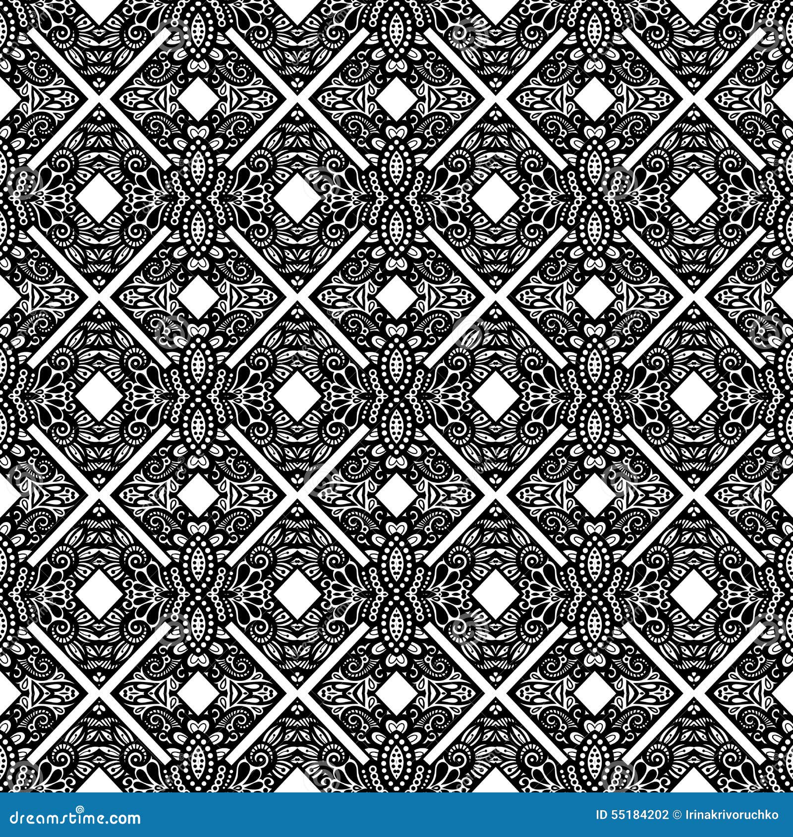 Seamless Vintage Lace Pattern (Vector) Stock Vector - Illustration of ...